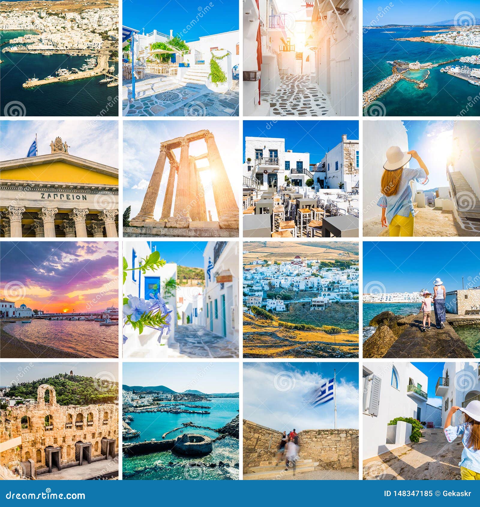 Collage of Sights of Greece Stock Image - Image of monument, greece ...