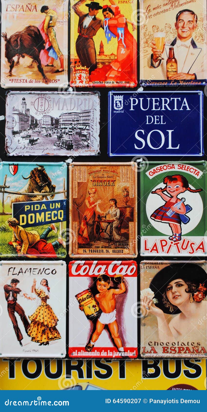 Collage of spanish signs editorial photography. Image of flamenco ...