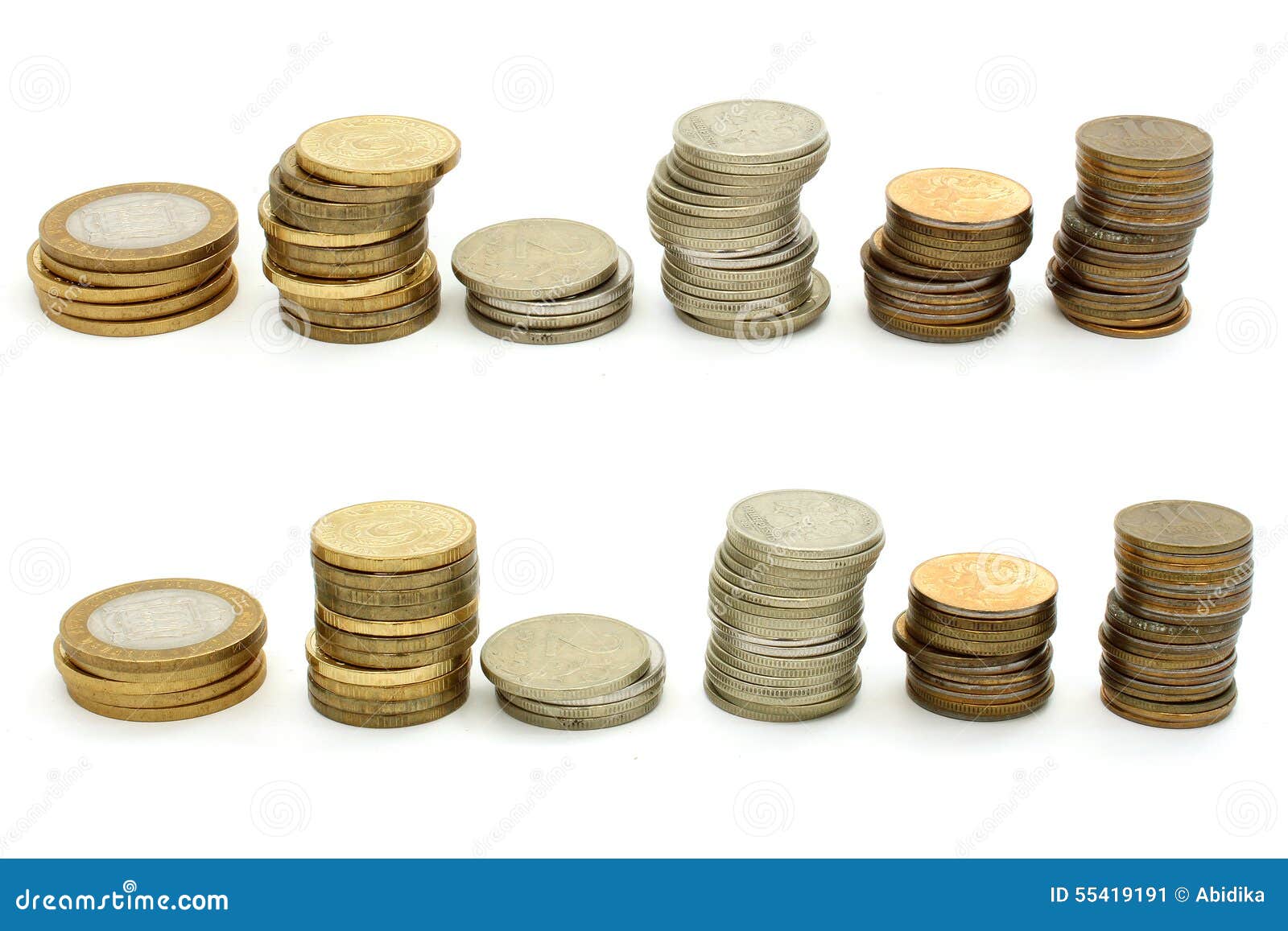 Collage With Stacks Of Coins And Financial Diagrams On Transparent ...