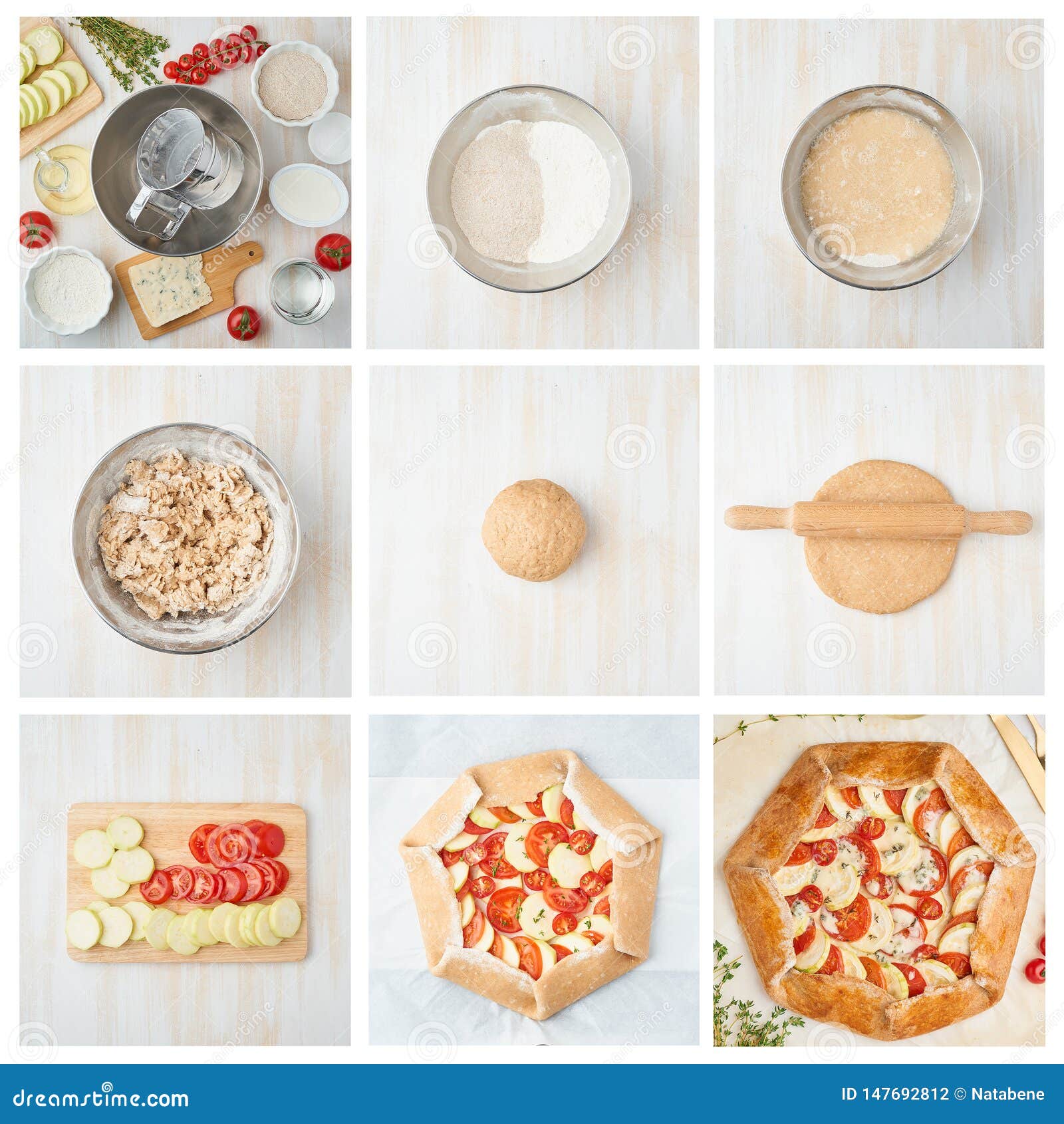 Collage Of Step-by-step Instructions For DIY Round Wall Clock On Canvas ...