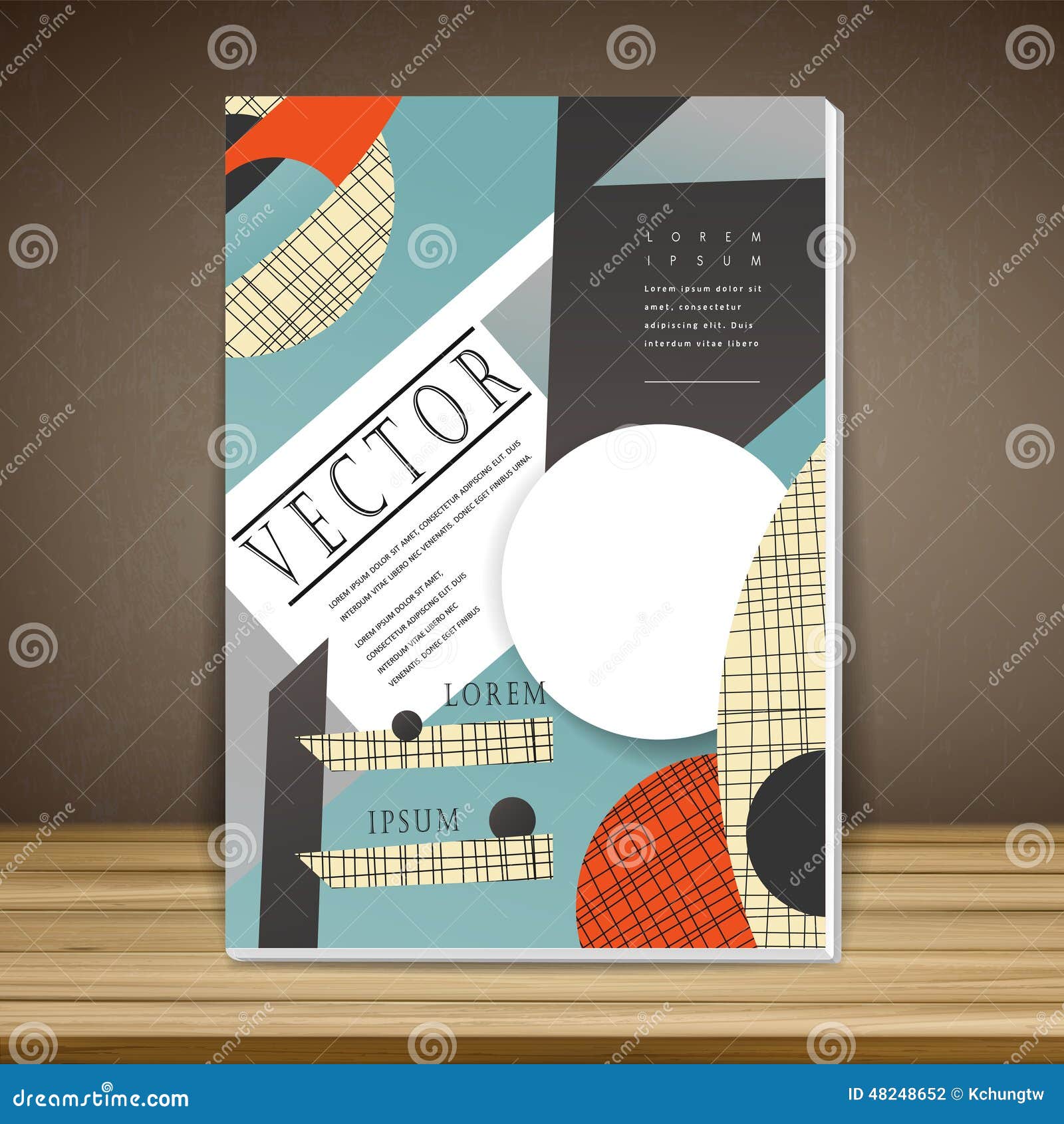 Collage style book cover stock vector. Illustration of magazine - 48248652