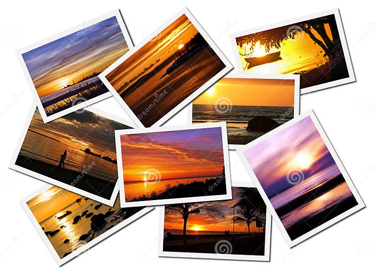 Collage of sunsets stock image. Image of picturesque - 11408943