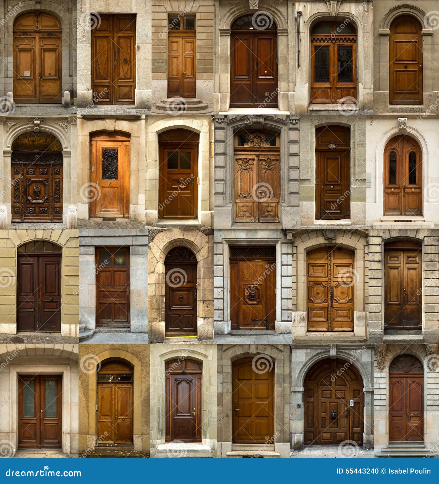 Collage of Swiss Wooden Doors Stock Photo - Image of lifestyle, entrance: 65443240