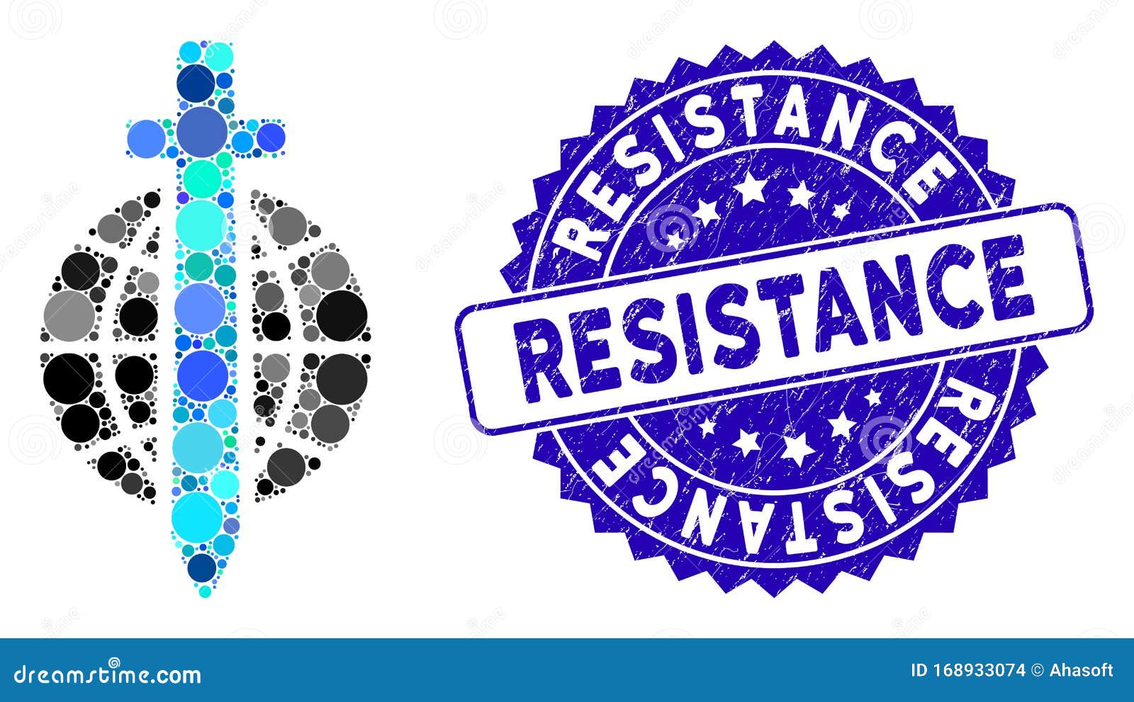 Scratched Resistance Is Futile Stamp And Multicolored Collage Shield ... Scratched Resistance Is Futile Stamp And Multicolored Collage Shield ...