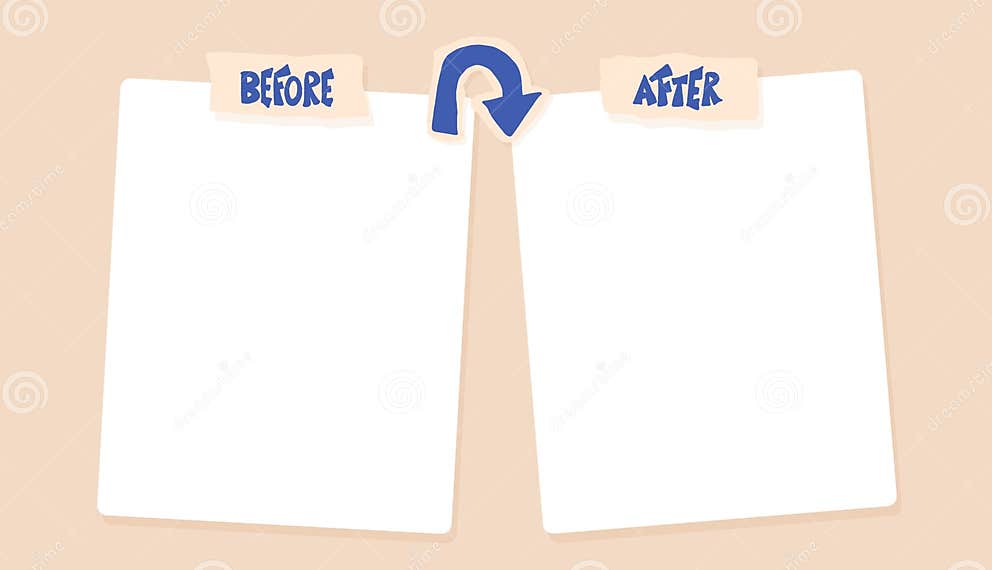 Before and after Collage Template. Comparison Background for Graphic ...