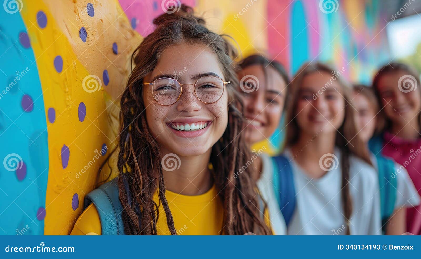 A Collage Template for School Events with Group Photos and Fun Elements ...