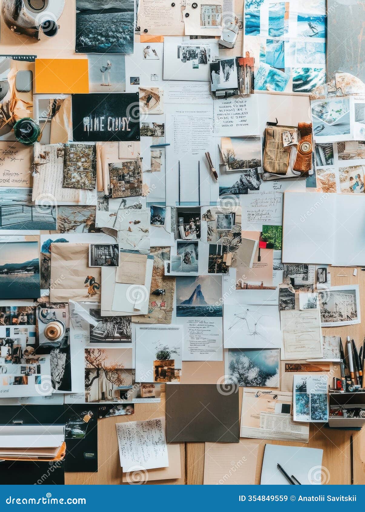 Creative Workspace Collage Showcasing Diverse Text Images and Inspiring ...