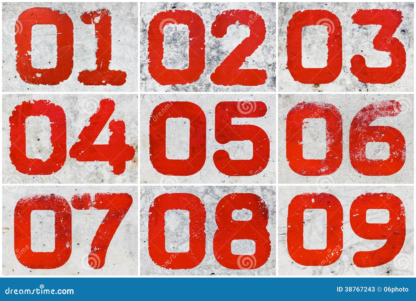 Collage of Textural Numbers Stock Image - Image of grunge, abstract ...
