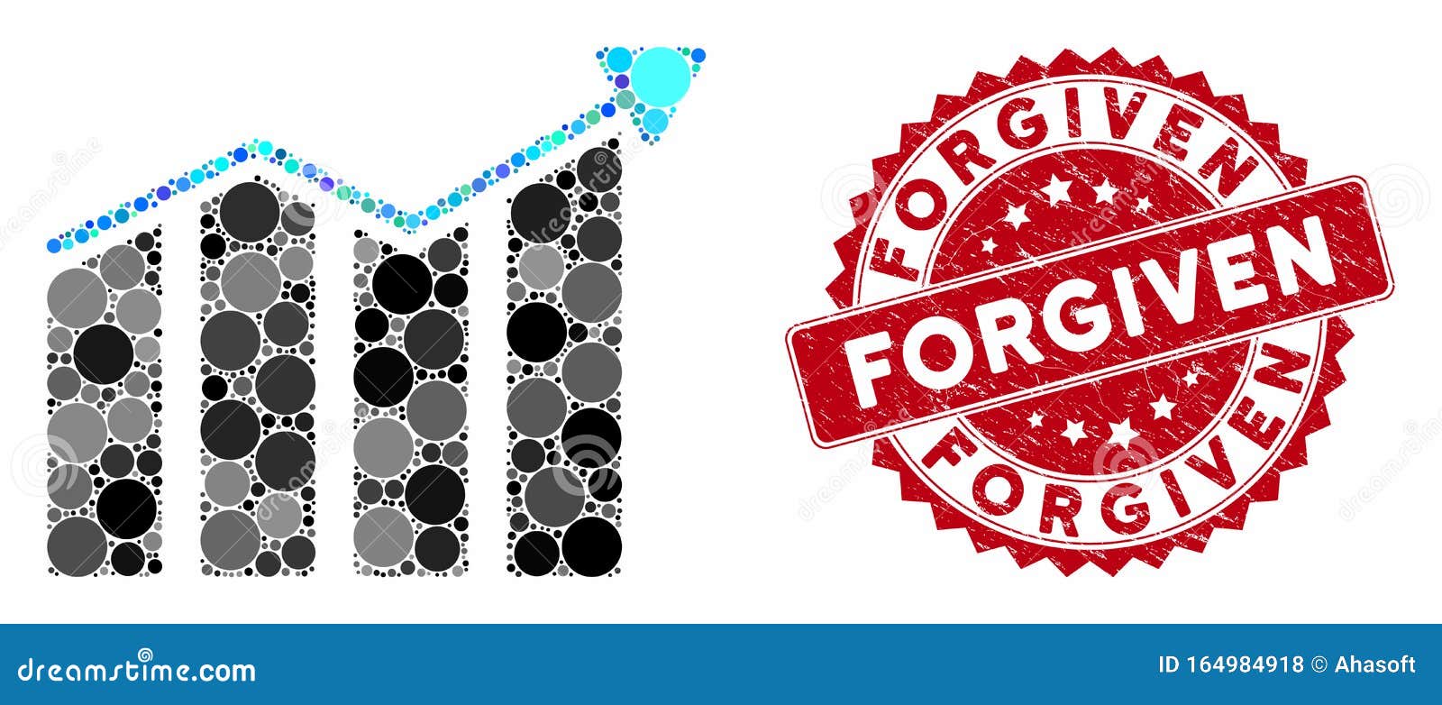 Collage Trend with Distress Forgiven Seal Stock Illustration ...