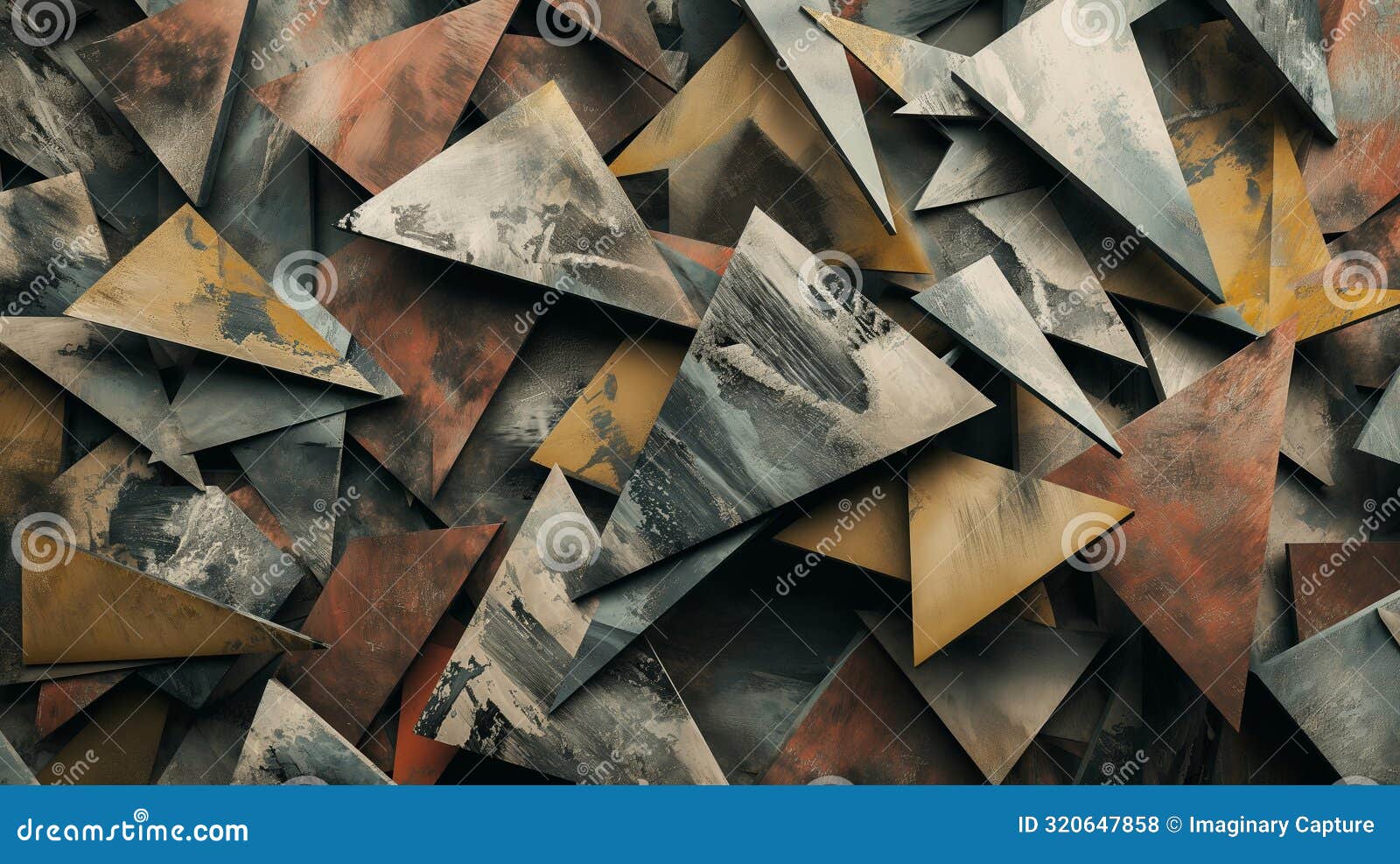 A Collage of Triangles in Various Colors and Sizes Stock Photo - Image ...