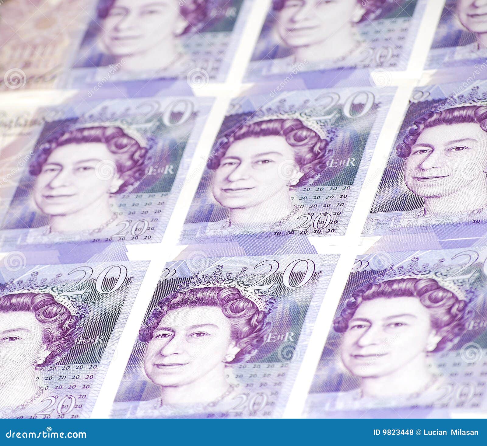 Collage of Twenty (20) Pounds Banknotes Editorial Stock Photo - Image ...