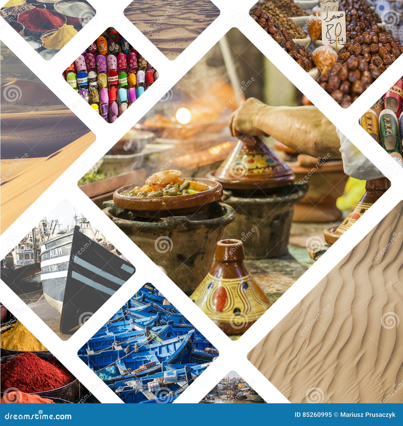 Collage of Typical Places in Morocco - My Photos Stock Image - Image of ...