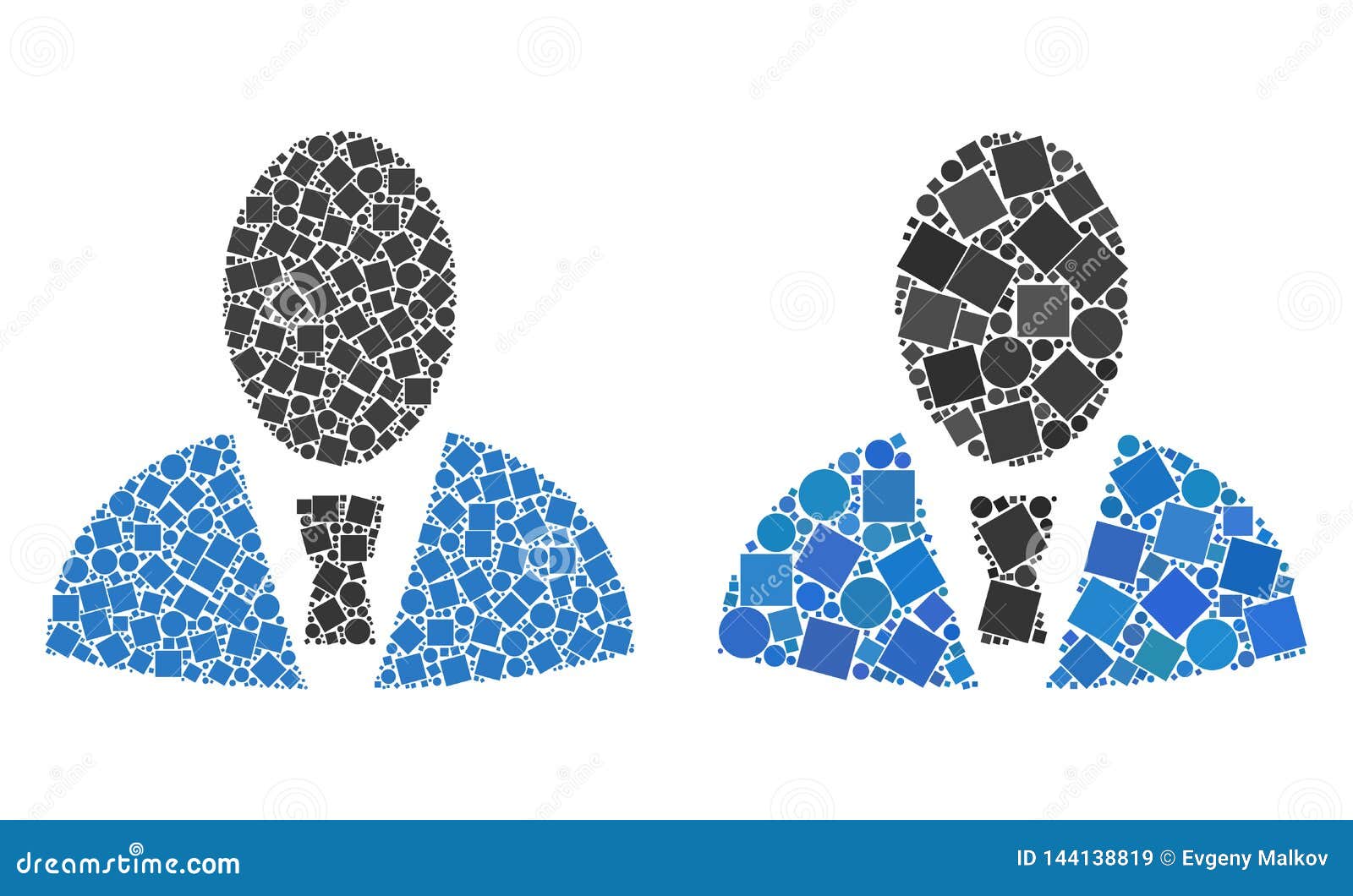 User Profile Icon Mosaics of Squares and Circles Stock Vector ...