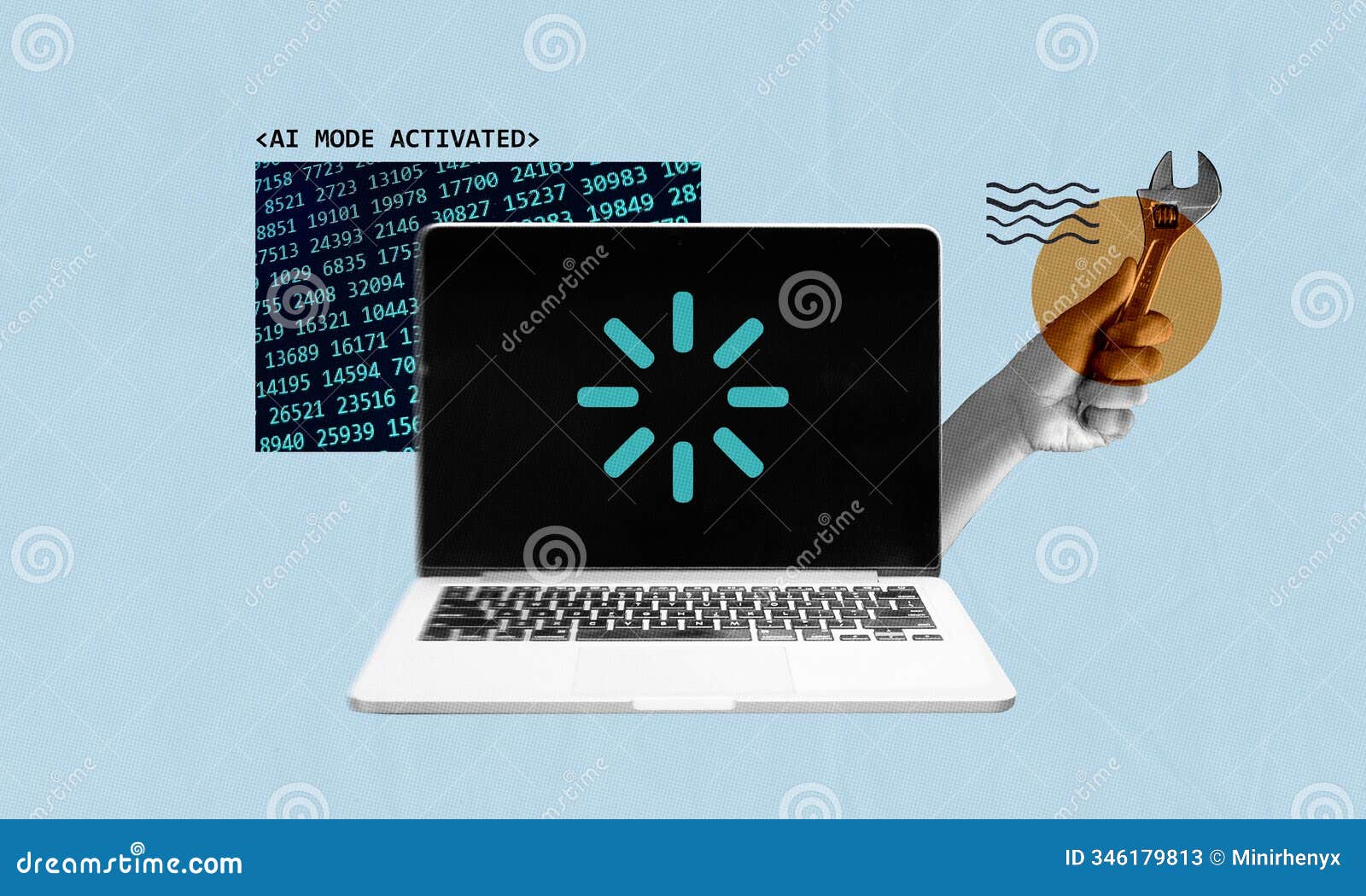 Collage of Using AI To Process Data and Fix daily Life Problems Stock ...