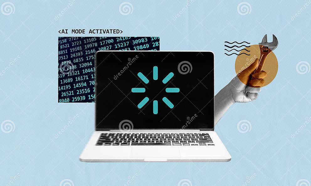 Collage of Using AI To Process Data and Fix daily Life Problems Stock ...