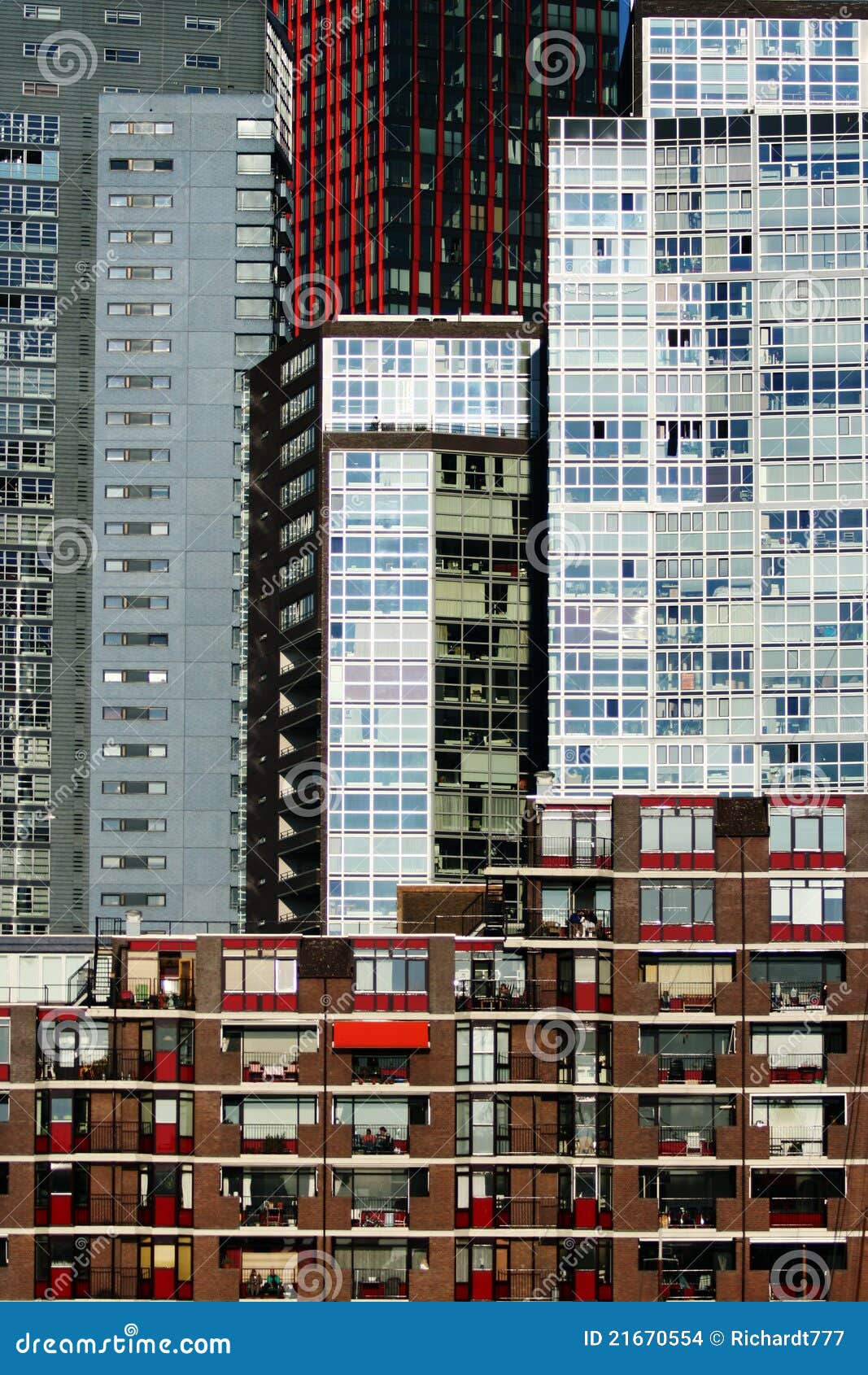 Collage Van Gebouwen in Rotterdam Stock Foto - Image of gebouwen ...