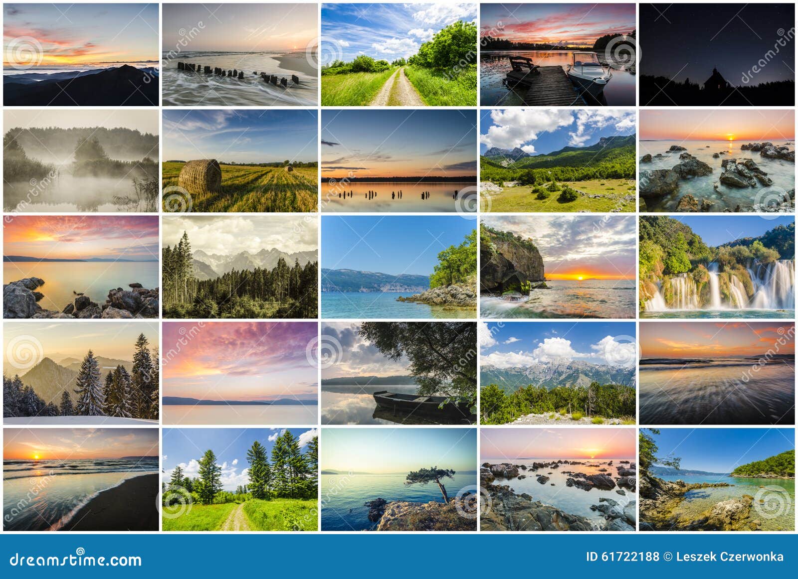 Collage van landschappen stock foto. Image of leven, kleurrijk - 61722188