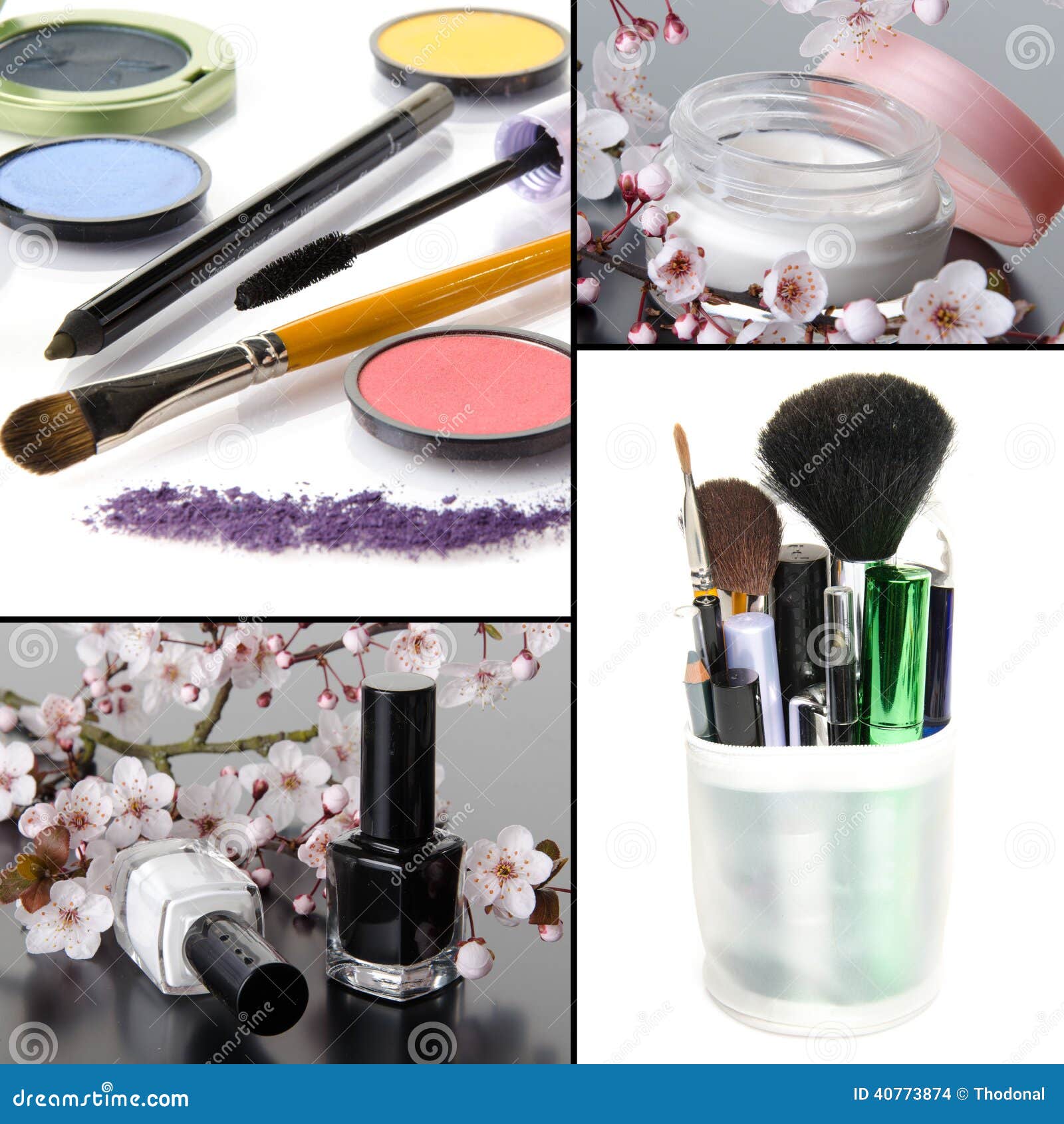 Collage Van Verschillende Make-up Stock Foto - Image of verschillend ...