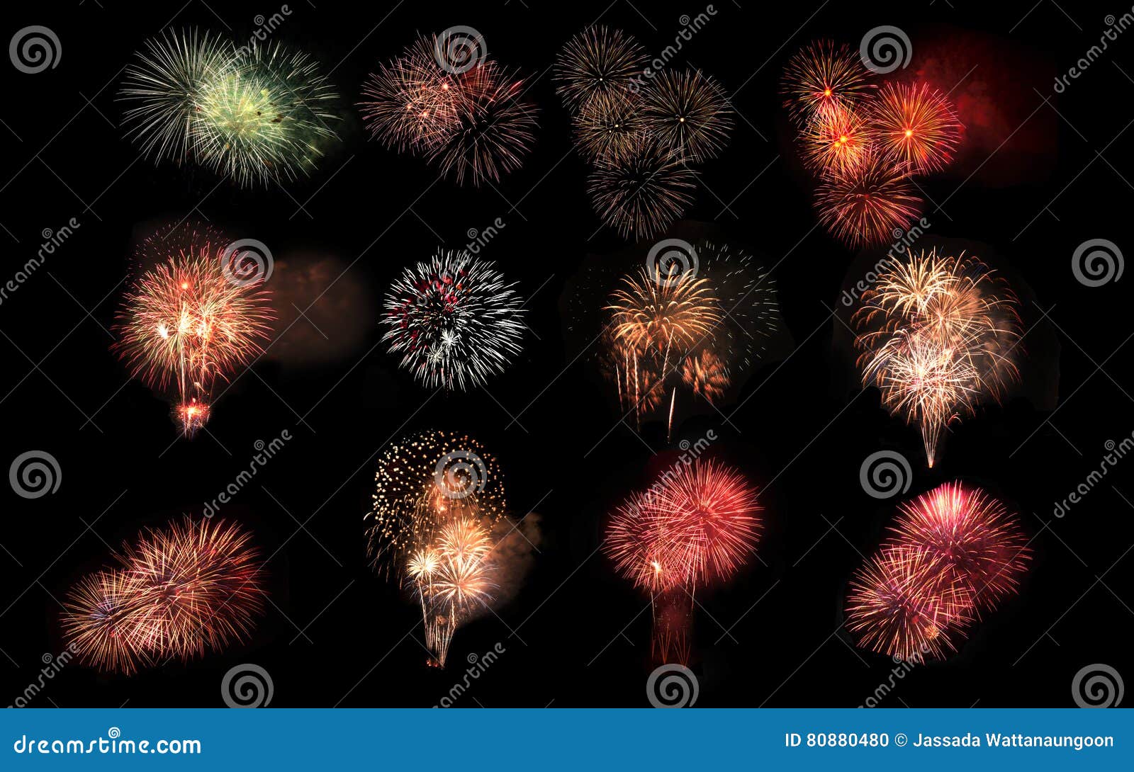 A Collage Of Fireworks Royalty-Free Stock Photo | CartoonDealer.com ...