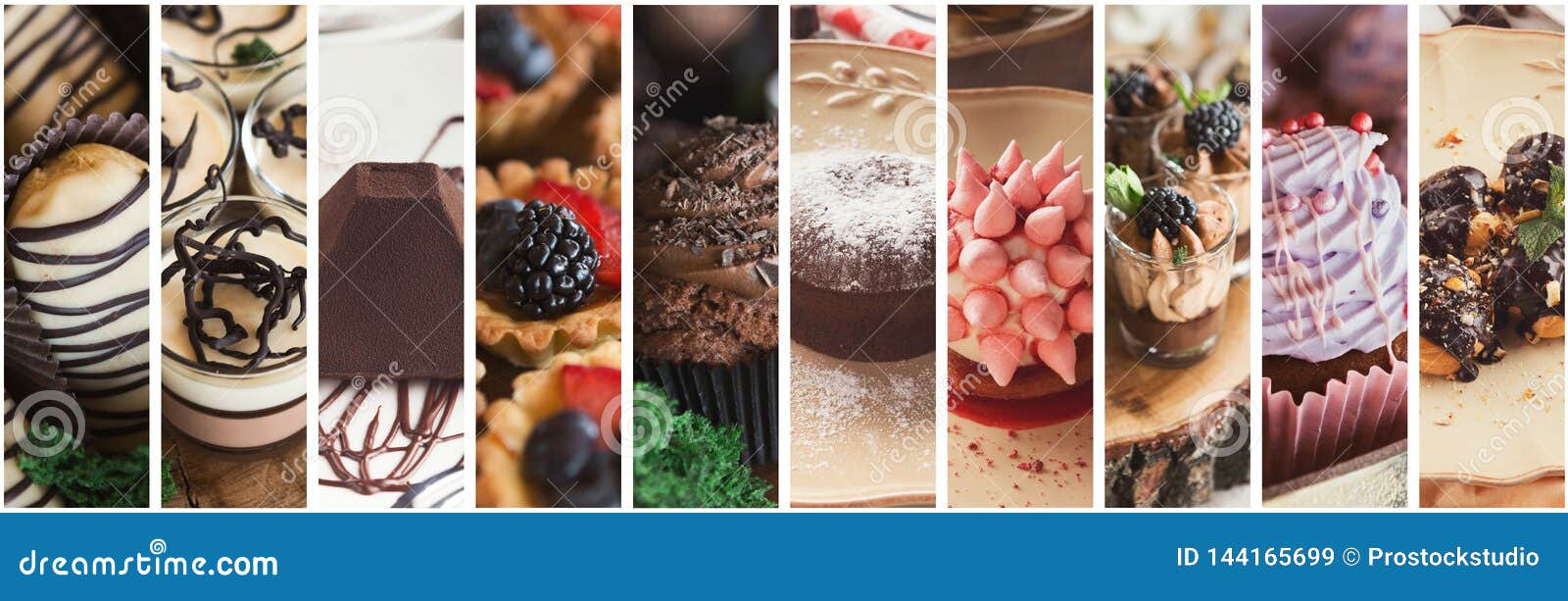 Collage of Various Candies and Chocolate Desserts Stock Image - Image ...