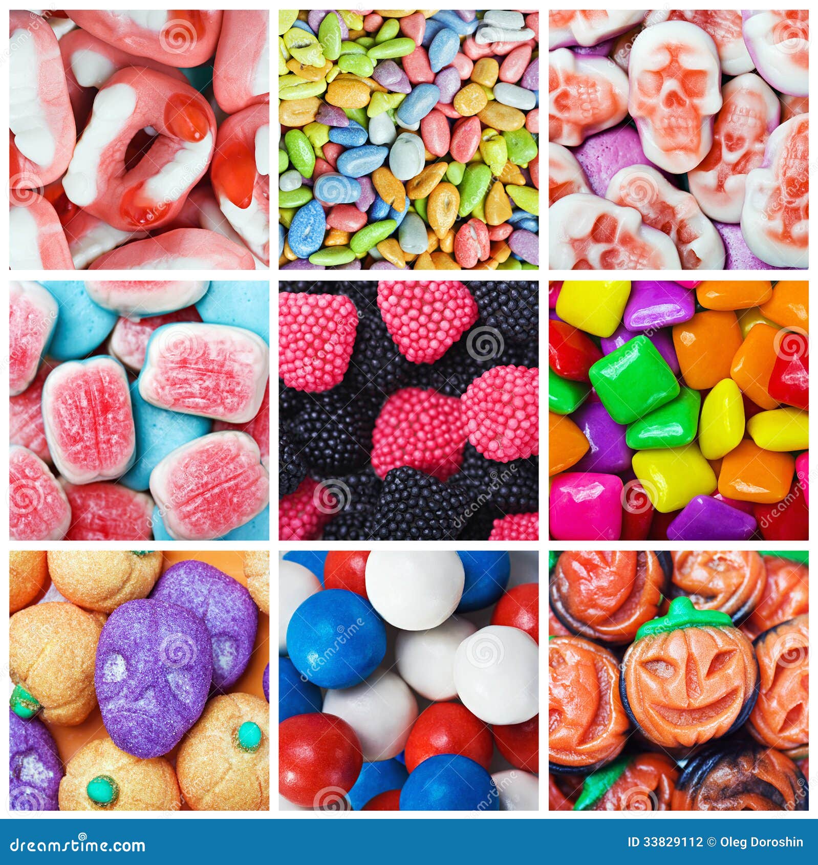 Collage of Various Candies and Sweets Stock Photo - Image of food ...