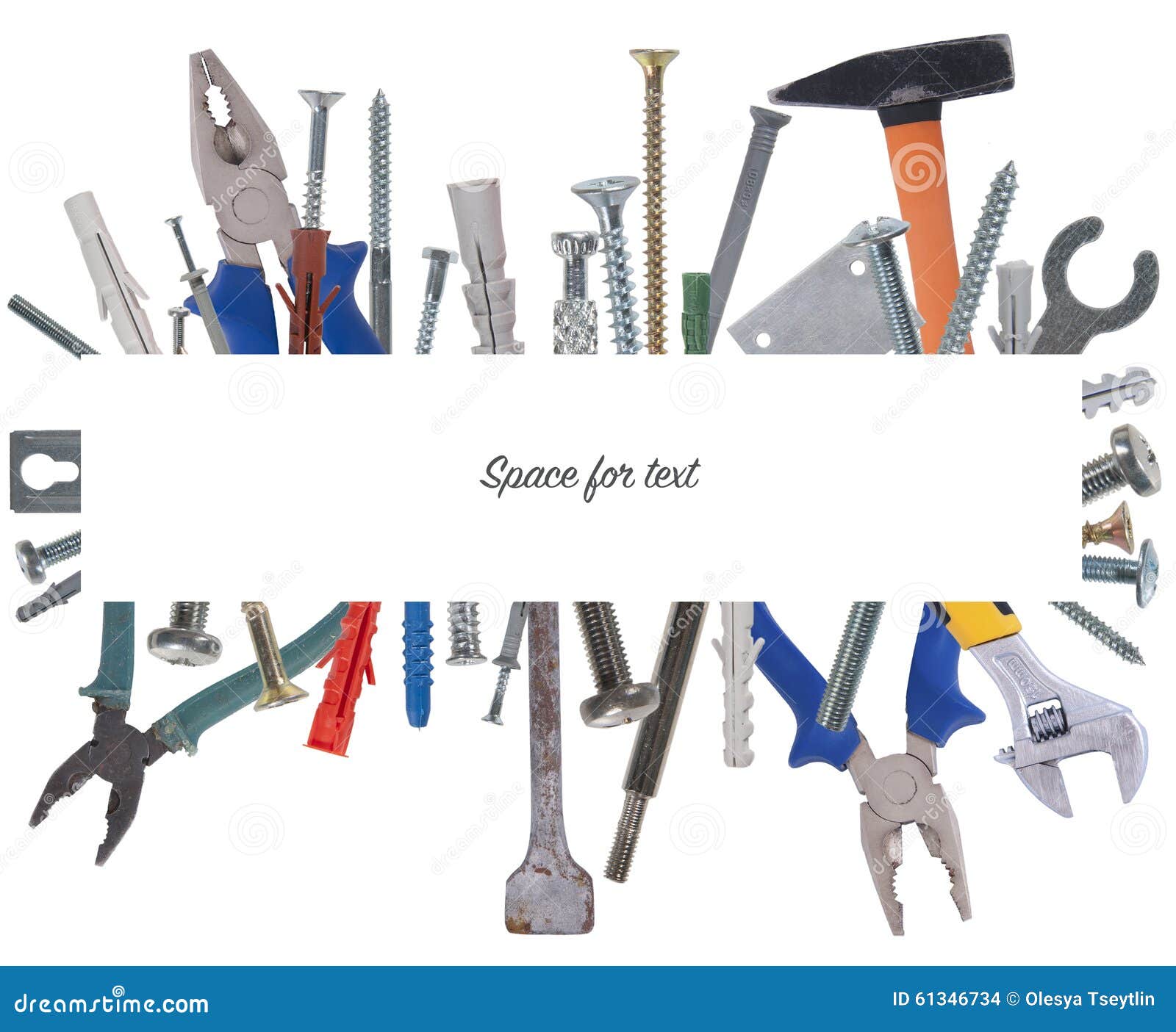 Collage of Various Construction Tools with Space for Text. Stock Photo ...