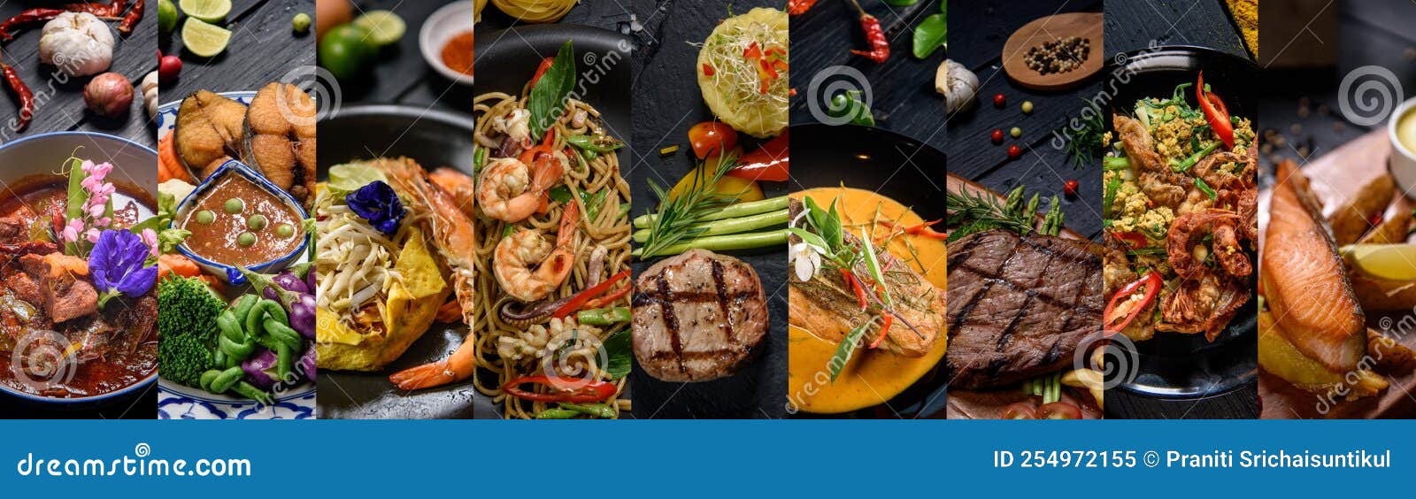 Collage of Various Food Products Stock Image - Image of layout, buffet ...