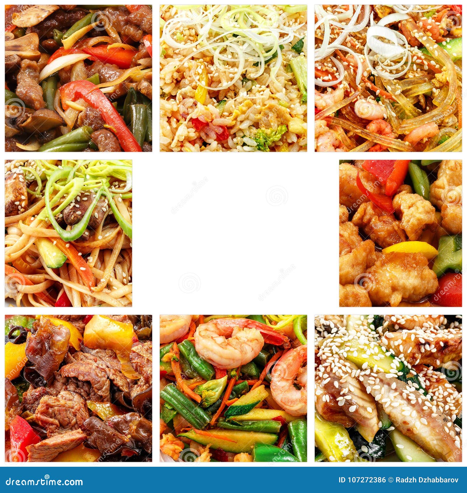 Collage of Various Food Products on White Background Stock Photo ...