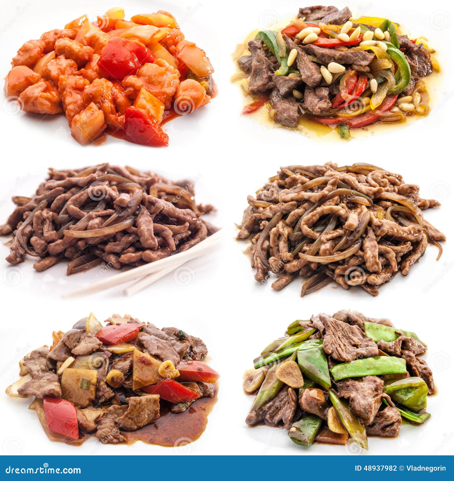 Collage of Various Meals with Meat and Chicken Stock Photo - Image of ...