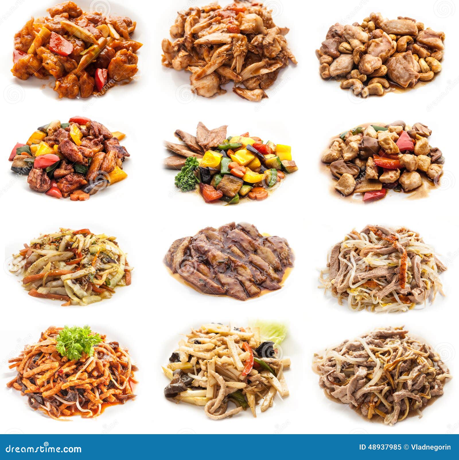 Collage of Various Meals with Meat and Chicken Stock Image - Image of ...