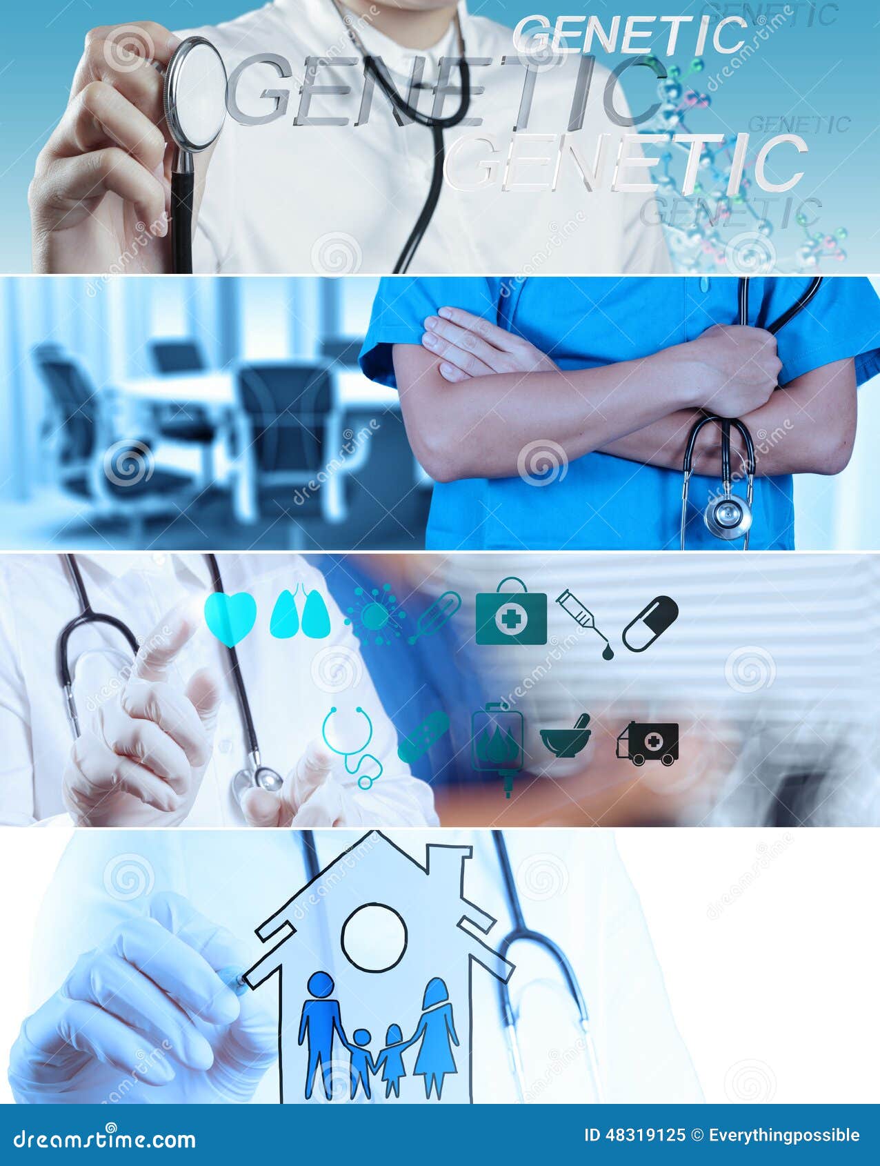 Collage of Various Modern Medical Stock Image - Image of health ...