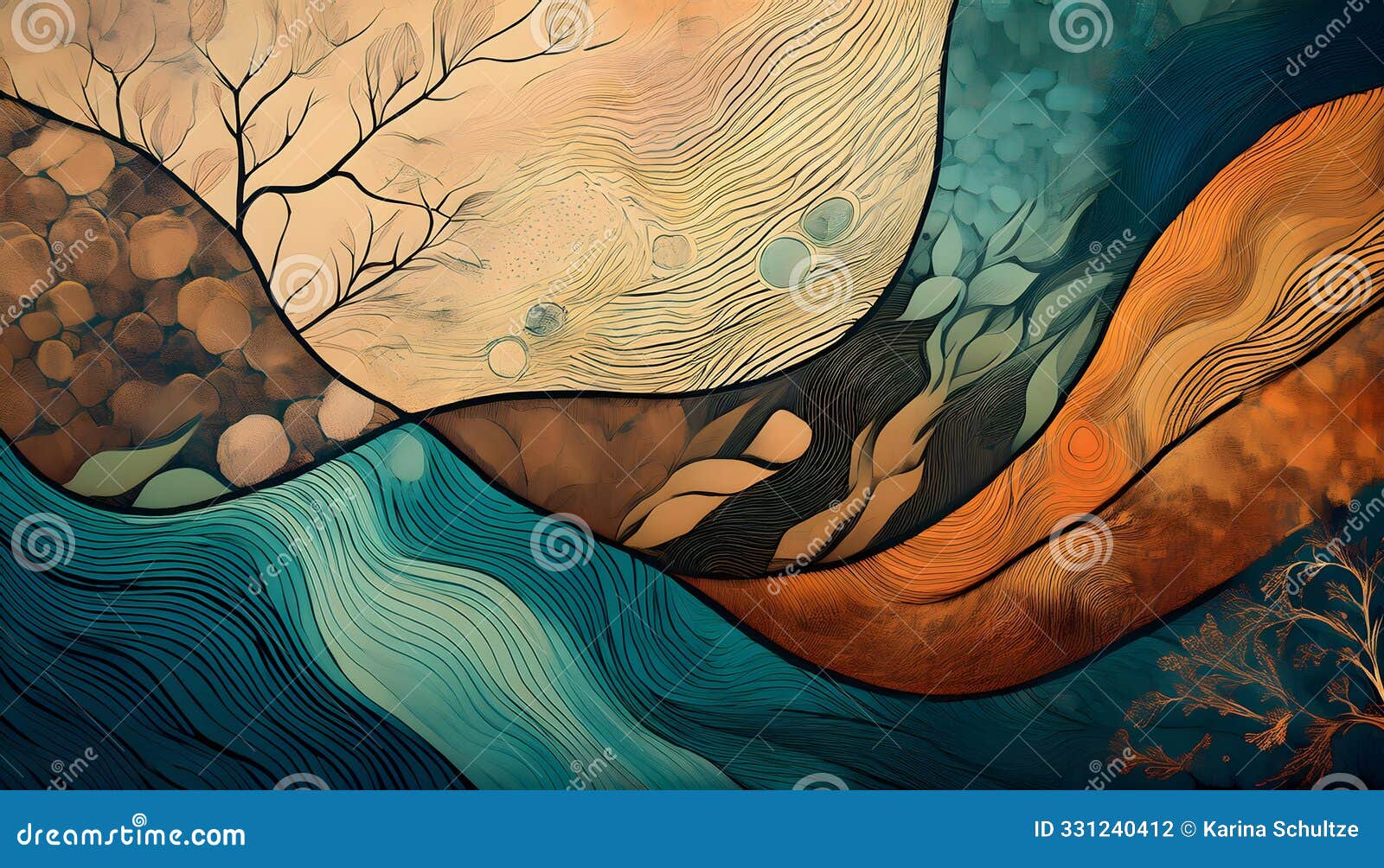 A Collage of Various Natural Earth Textures Mixed in Beautiful Abstract ...