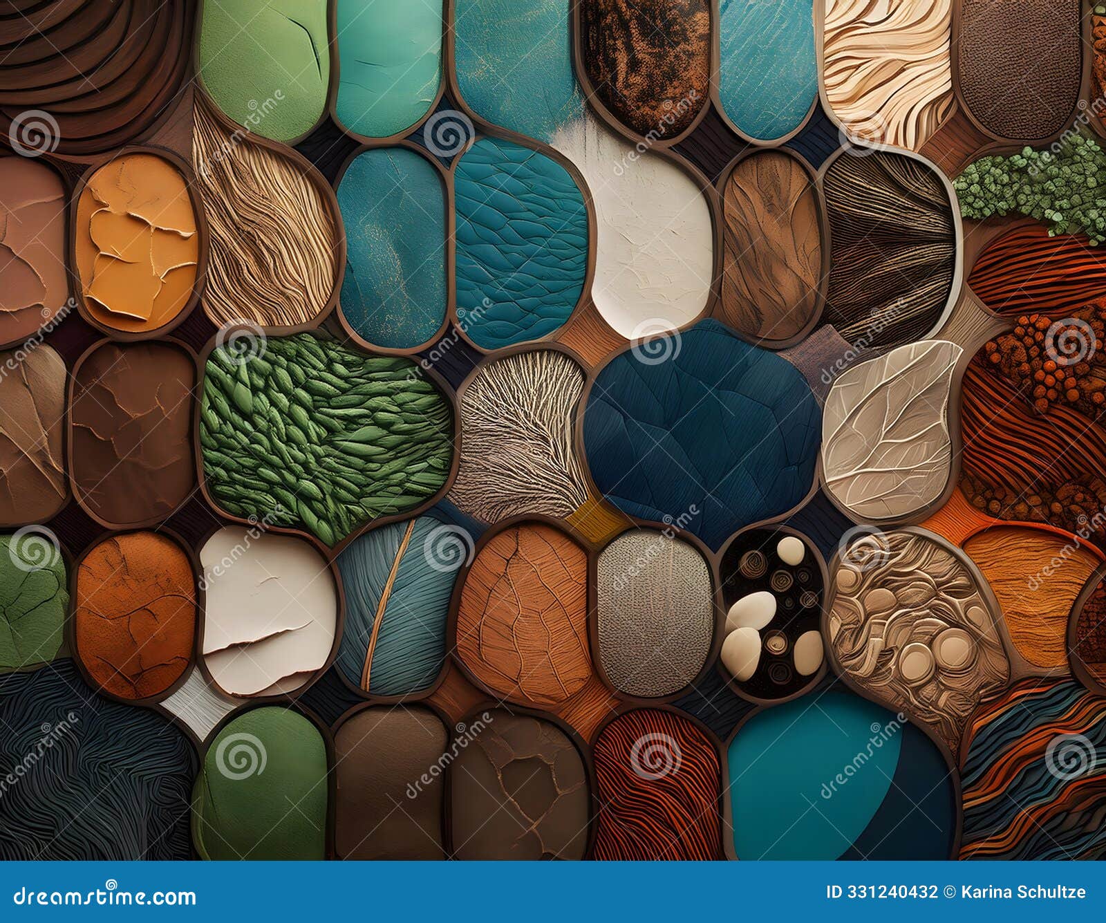 A Collage of Various Natural Earth Textures Mixed in Beautiful Abstract ...