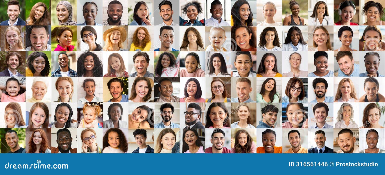 Collage of Various People& X27;s Faces Together on Diverse Backgrounds ...