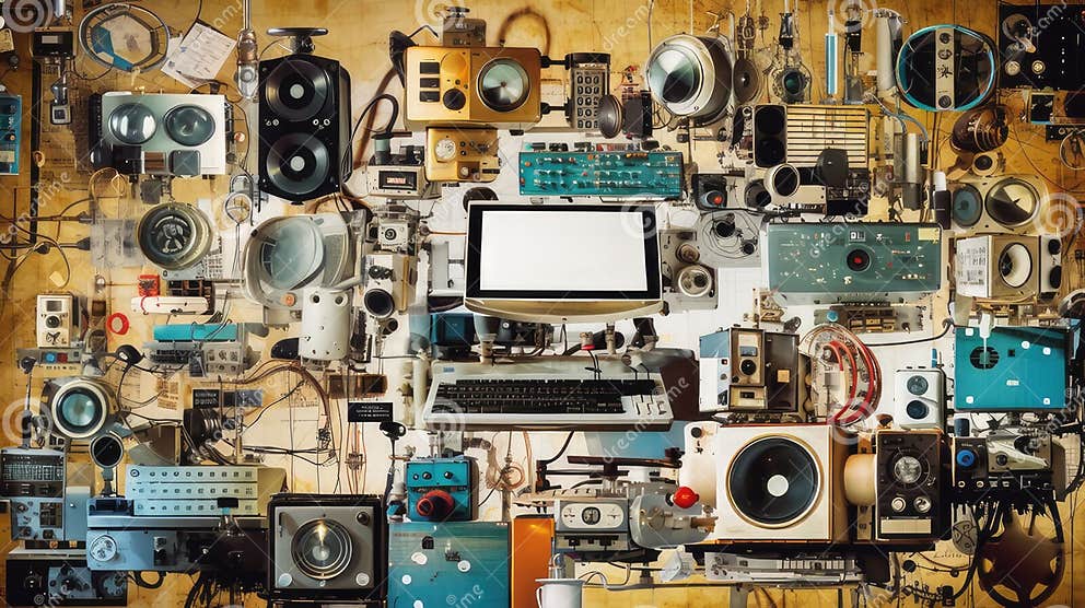 A Collage of Various Technological Devices Interconnected and Working ...
