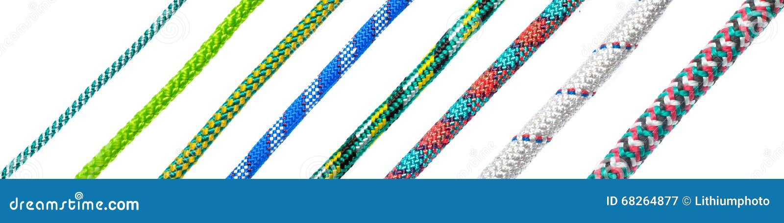 Collage of Various Types of Dynamic Rope Stock Image - Image of climb ...