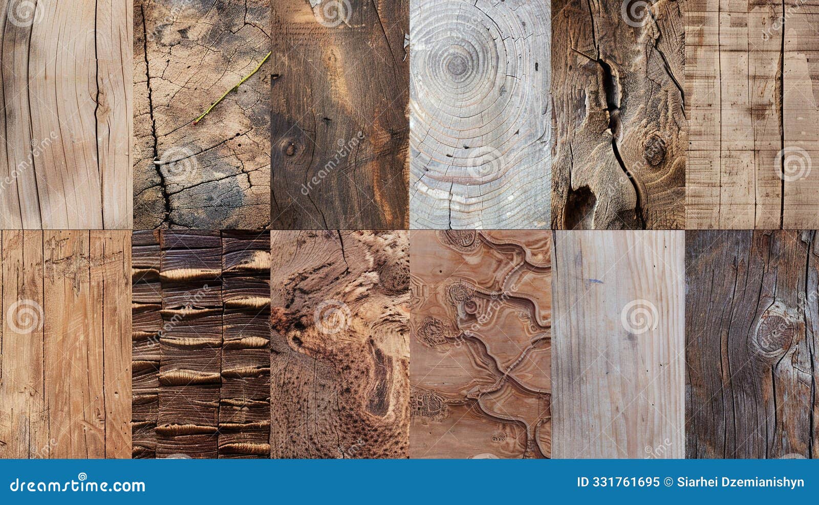 A Collage of Various Wood Textures Showcasing Different Grains and ...