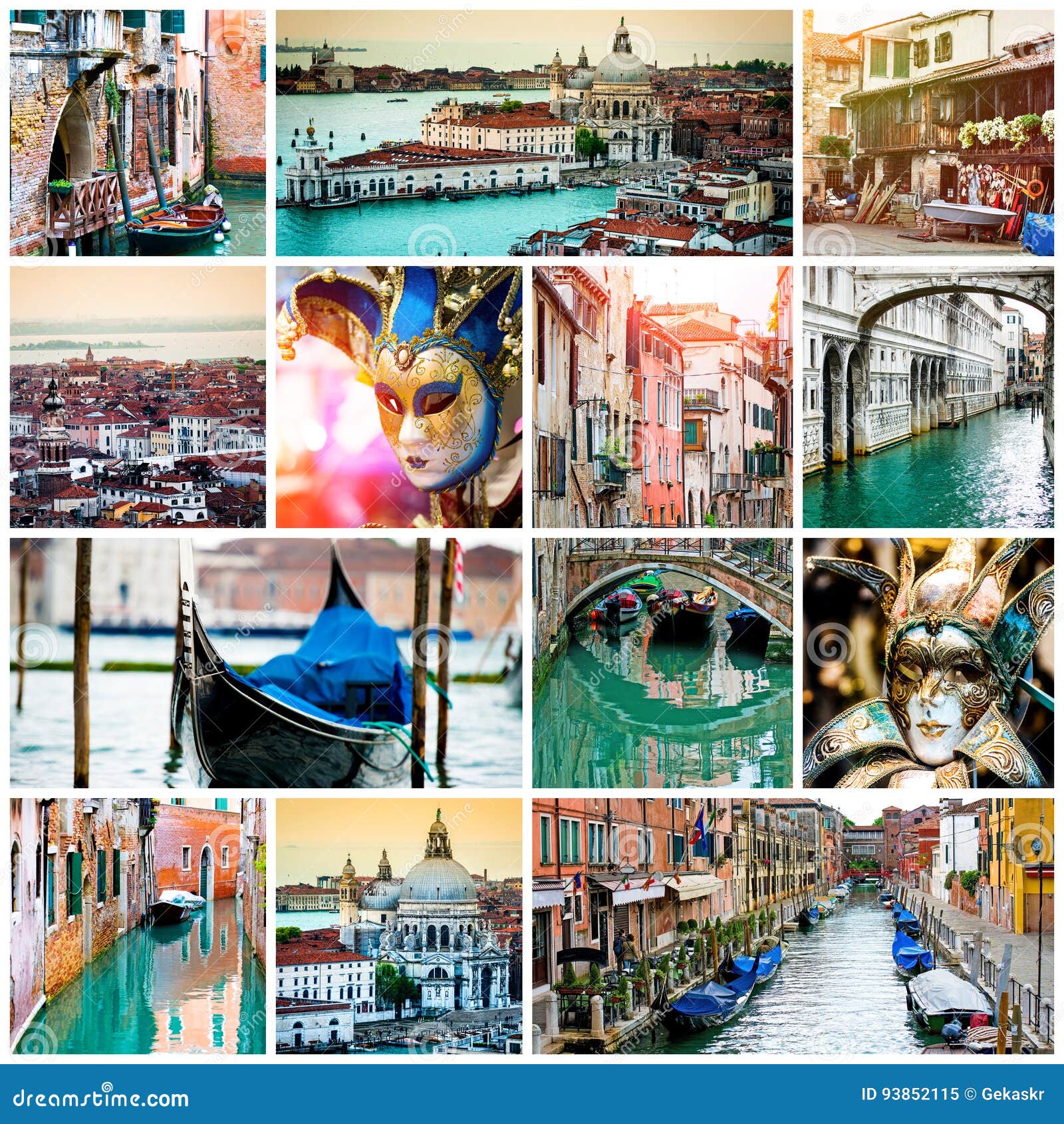 Collage from Venice stock image. Image of european, architecture - 93852115