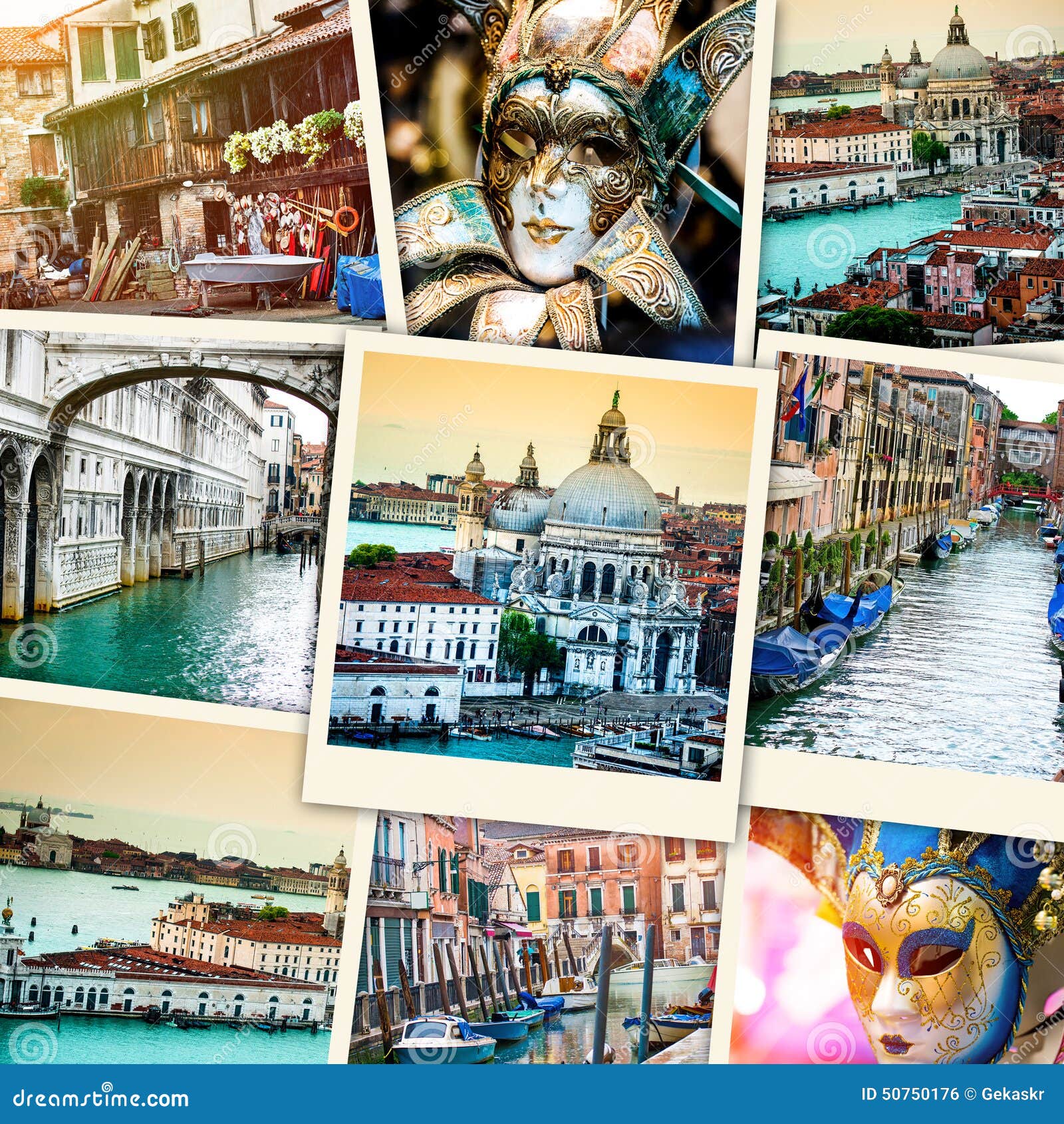 Collage from Venice stock photo. Image of canal, della - 50750176