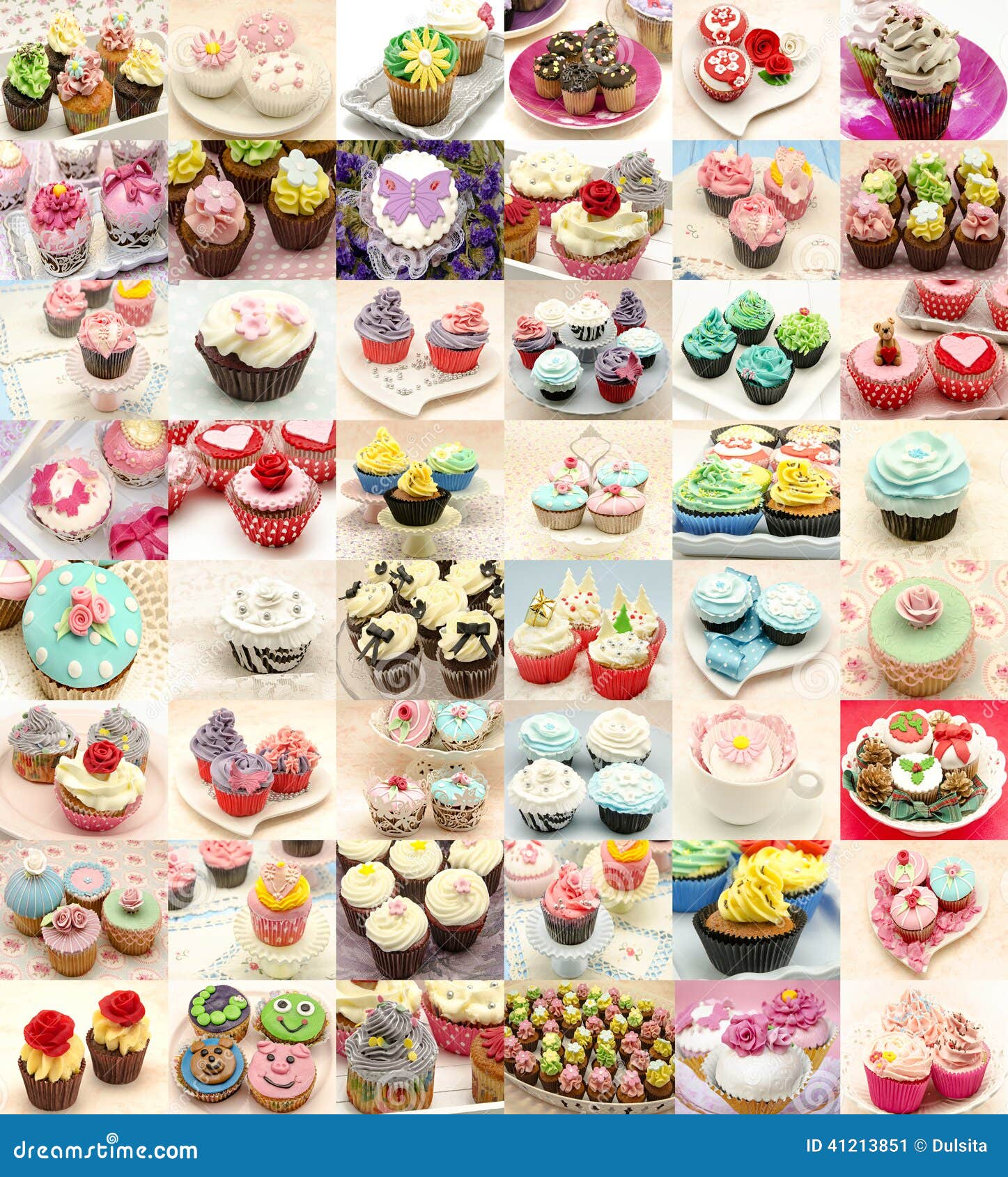 Collage stock image. Image of cupcakes, pink, kitchen - 41213851