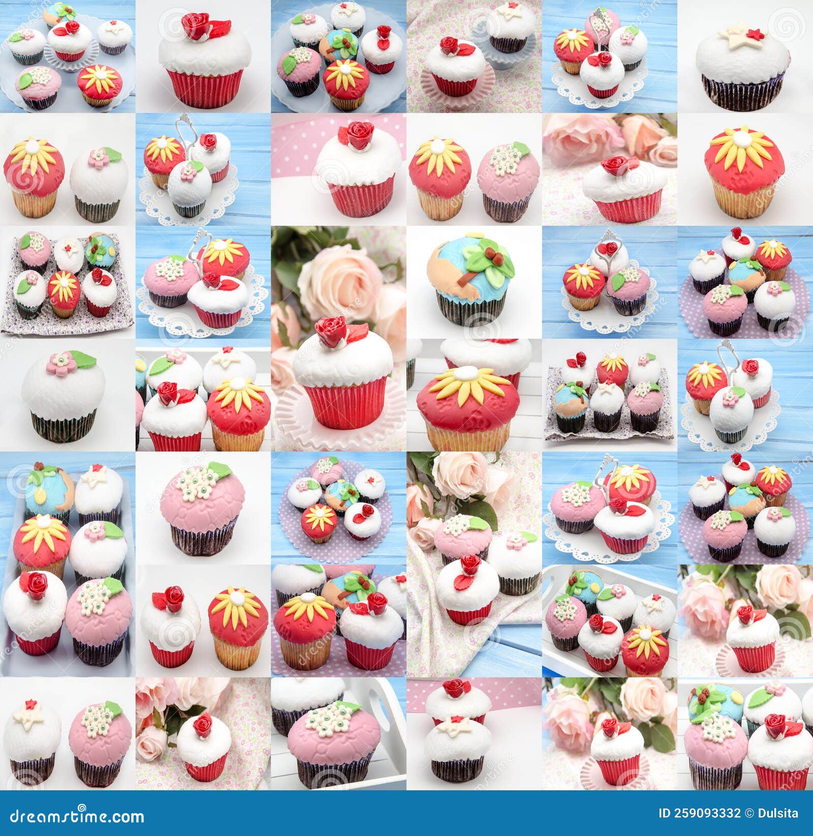 Sweet cupcakes decorated stock photo. Image of sweet - 259093332