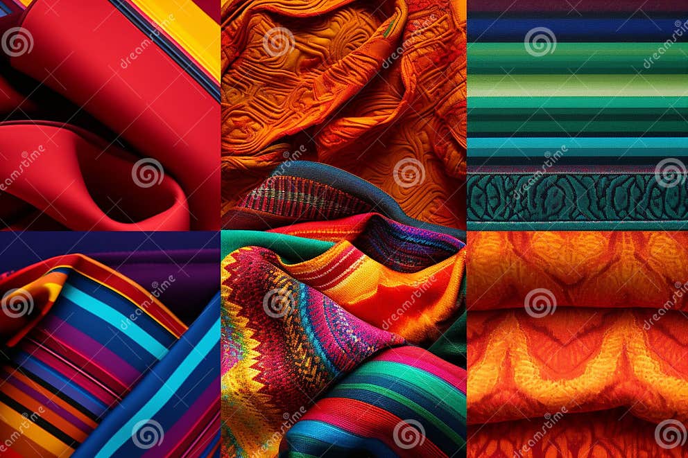Collage of Vibrant and Colorful Hispanic Stock Illustration ...