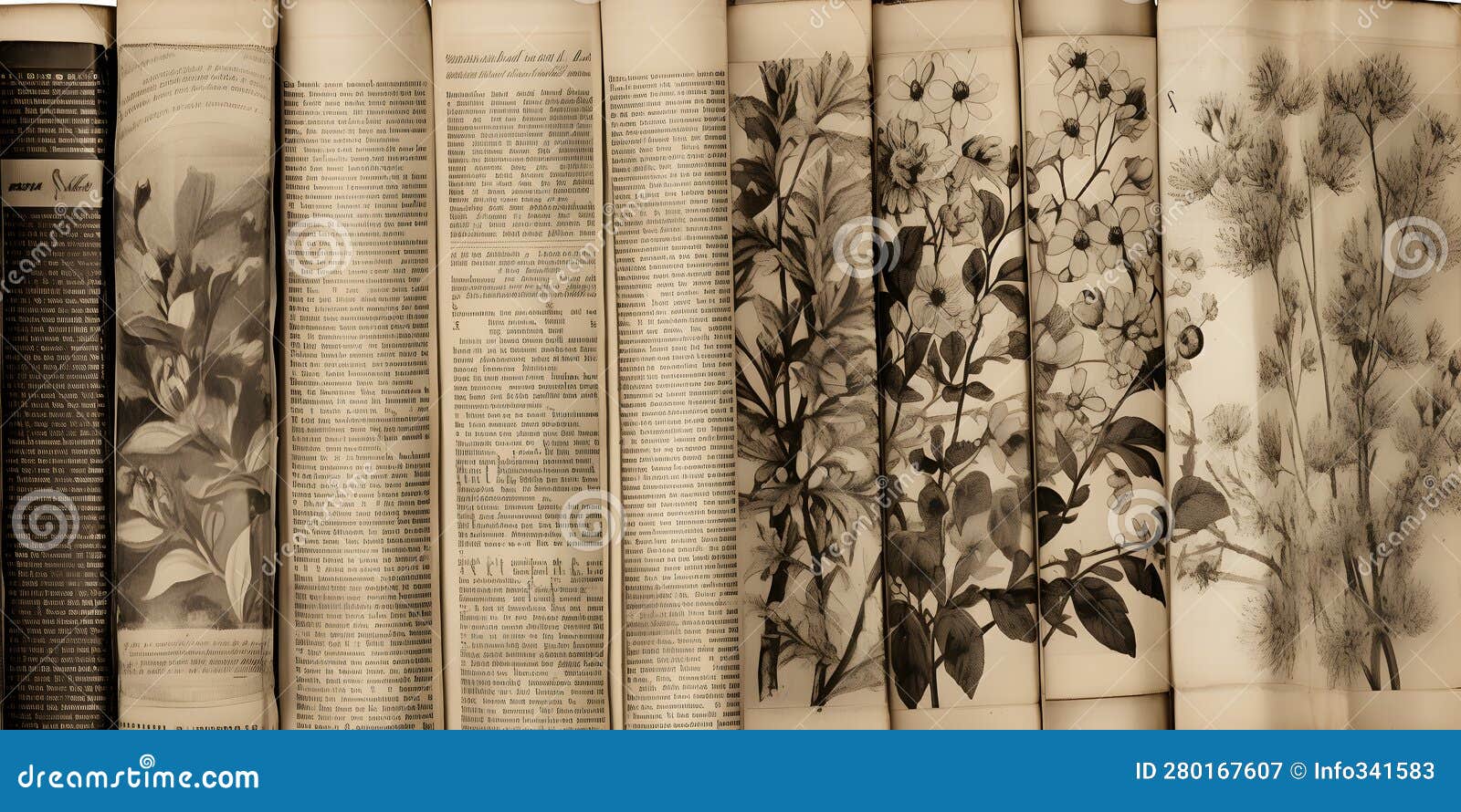 Collage of Vintage Book Pages Layered To Create a Texture Two ...