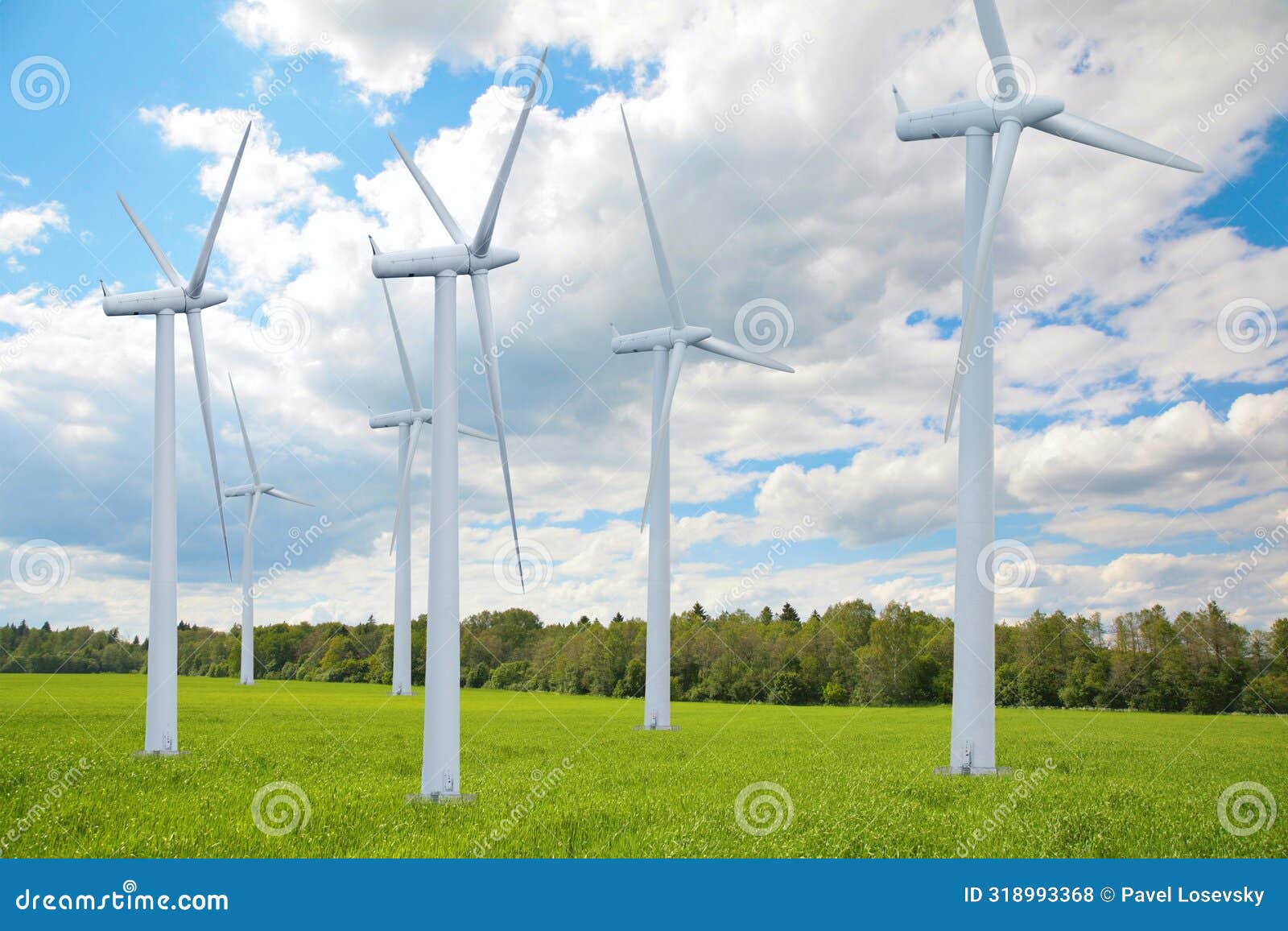 Collage with Wind Power Stations in Russian Stock Photo - Image of ...