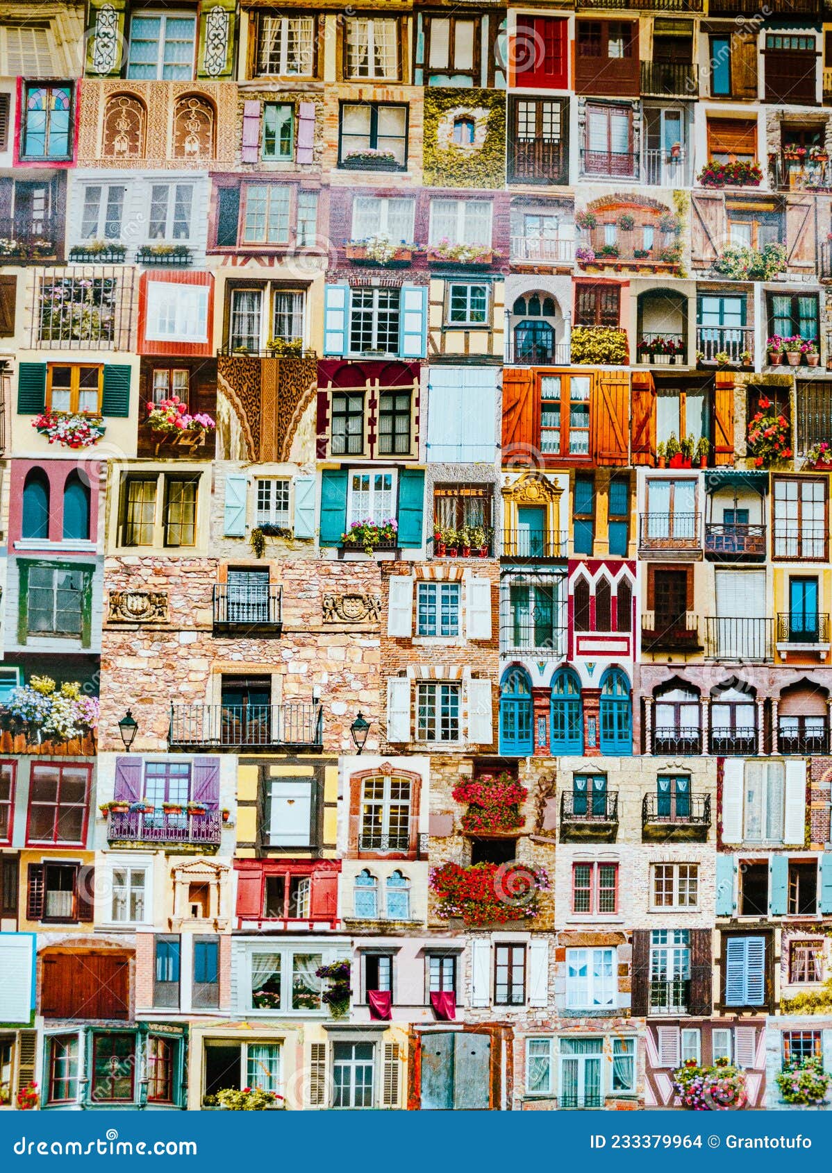 Collage of Windows stock photo. Image of collection - 233379964