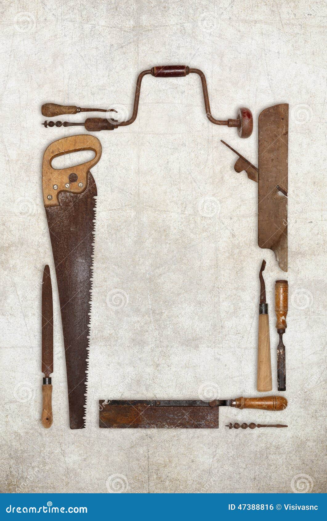Collage Work Wood Tools Carpenter Forming a Frame Stock Photo - Image ...