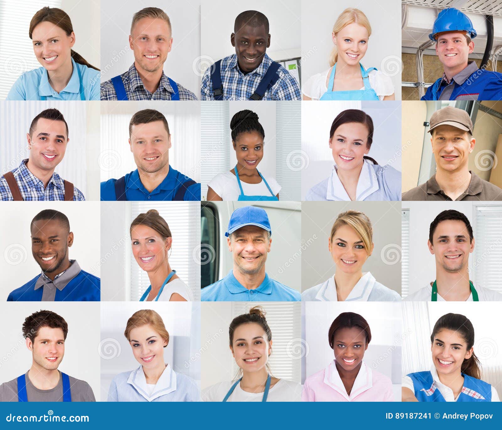 Collage of Worker stock image. Image of employee, avatar - 89187241