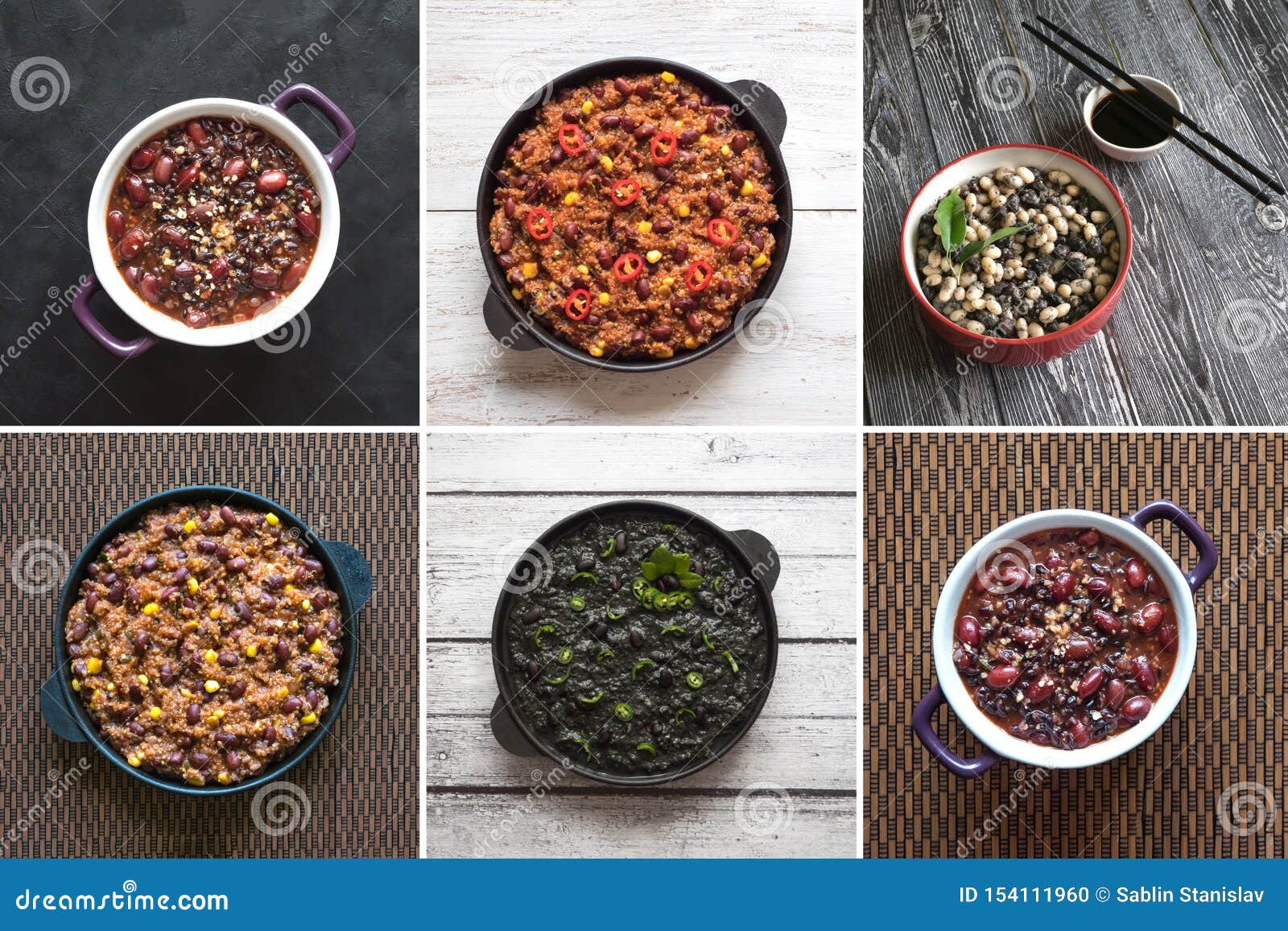 Collage of World Cuisine with Beans Stock Photo - Image of delicious ...