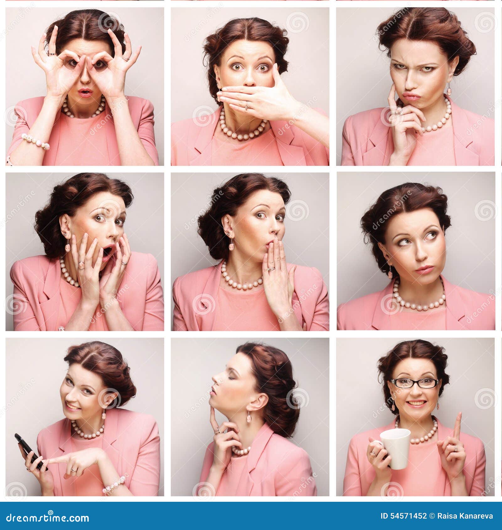 Collage of Young Woman Face Stock Photo - Image of girl, composite ...