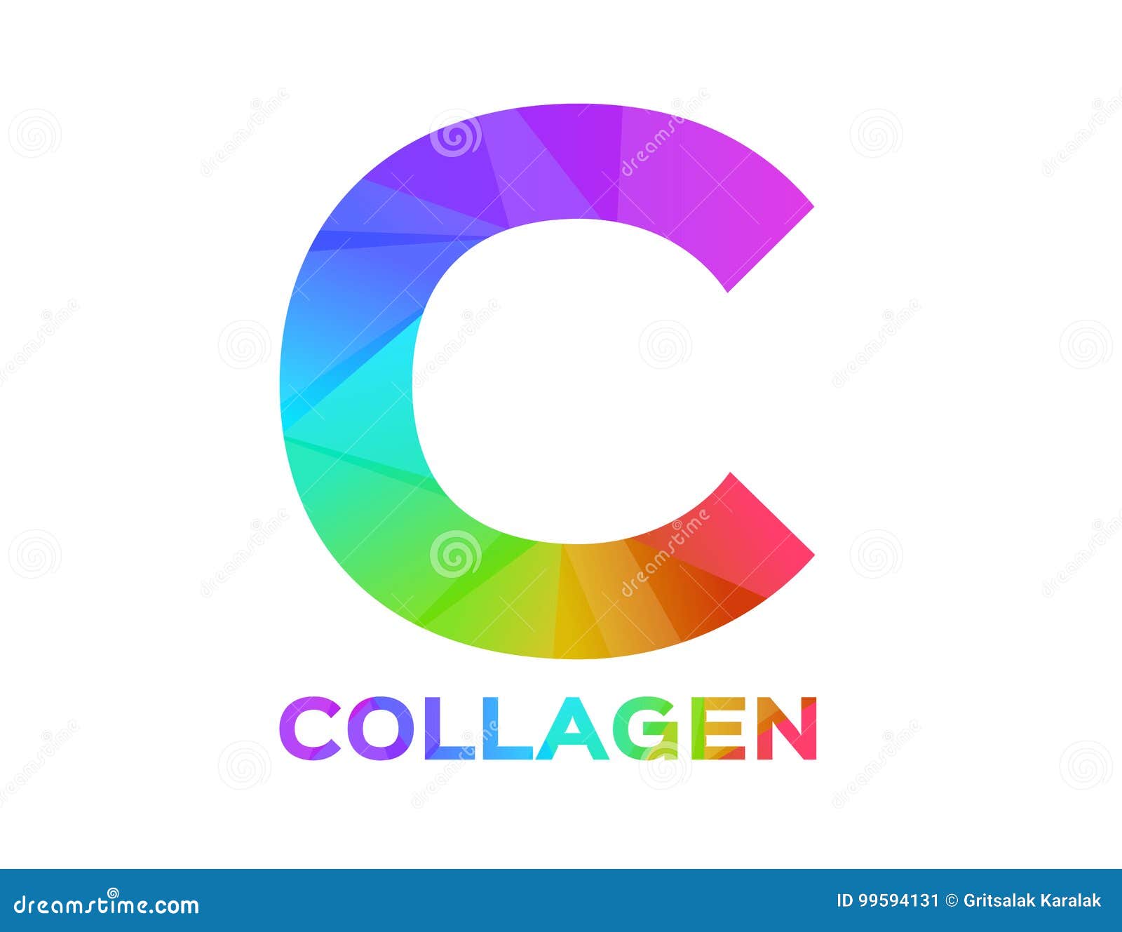 Collagen Icon Logo And Background . / Skin Concept Vector Illustration ...